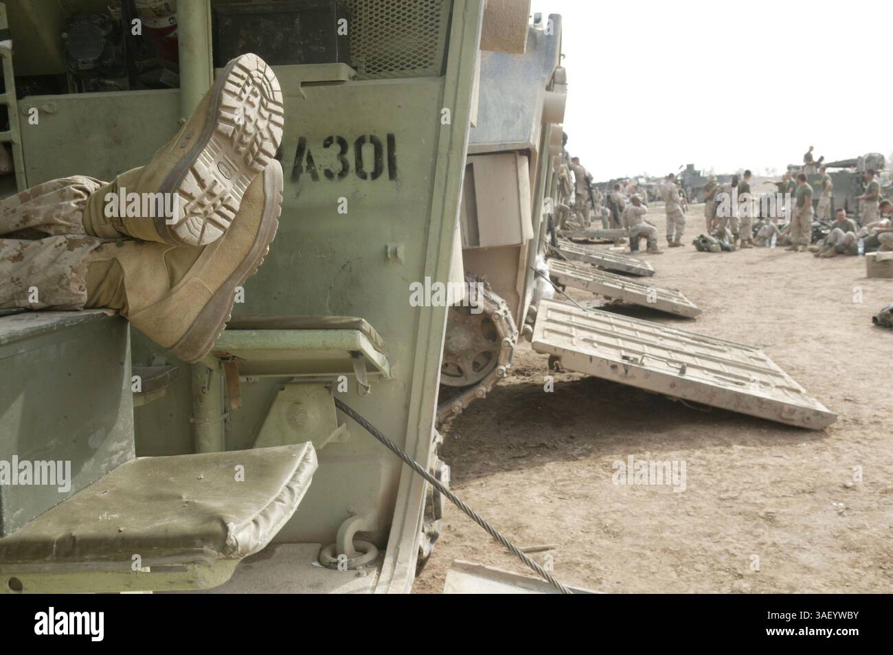 Nov 07, 2004; Camp Baharia, Iraq; A U.S. Marine with Company I, 3rd ...