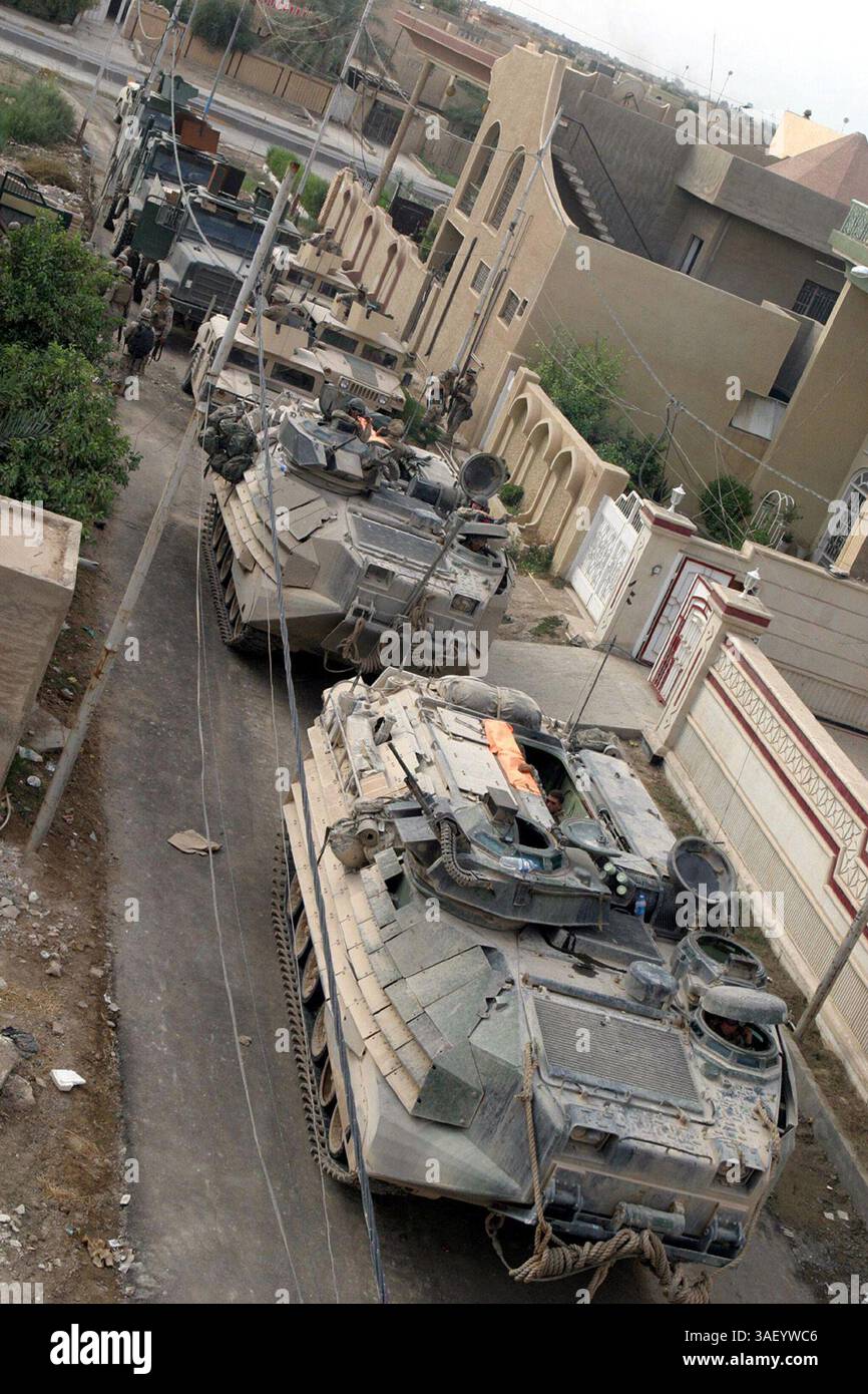 Nov 18, 2004; Fallujah, Iraq; Amphibious assault vehicles from AAV ...