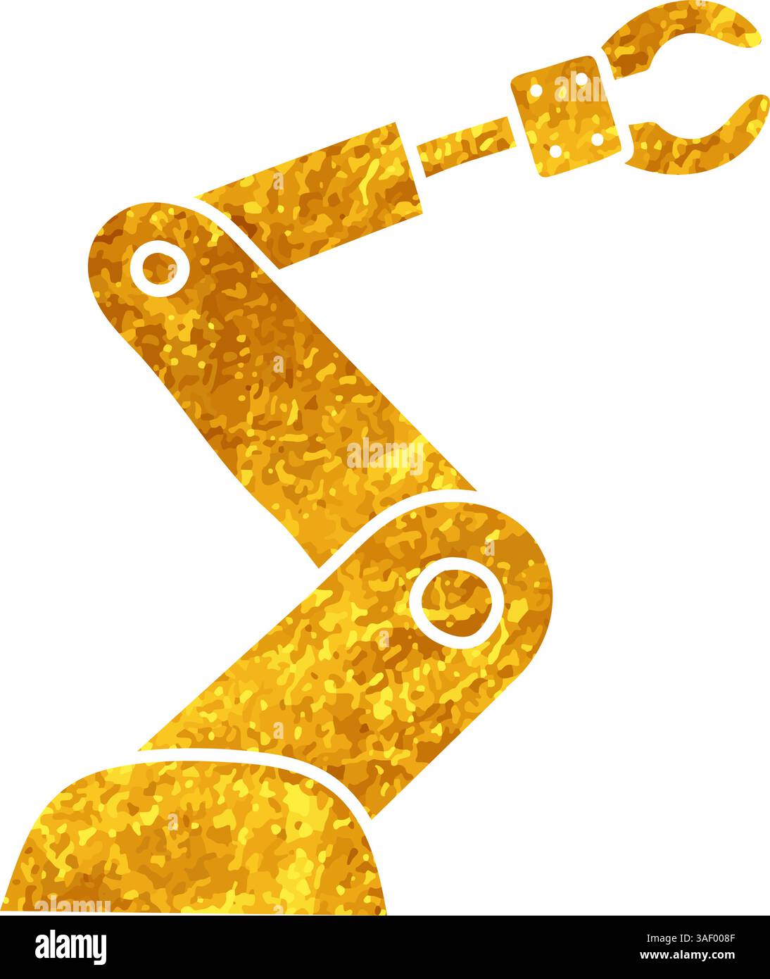 Robotic arm drawing in gold color style Stock Vector Image & Art - Alamy