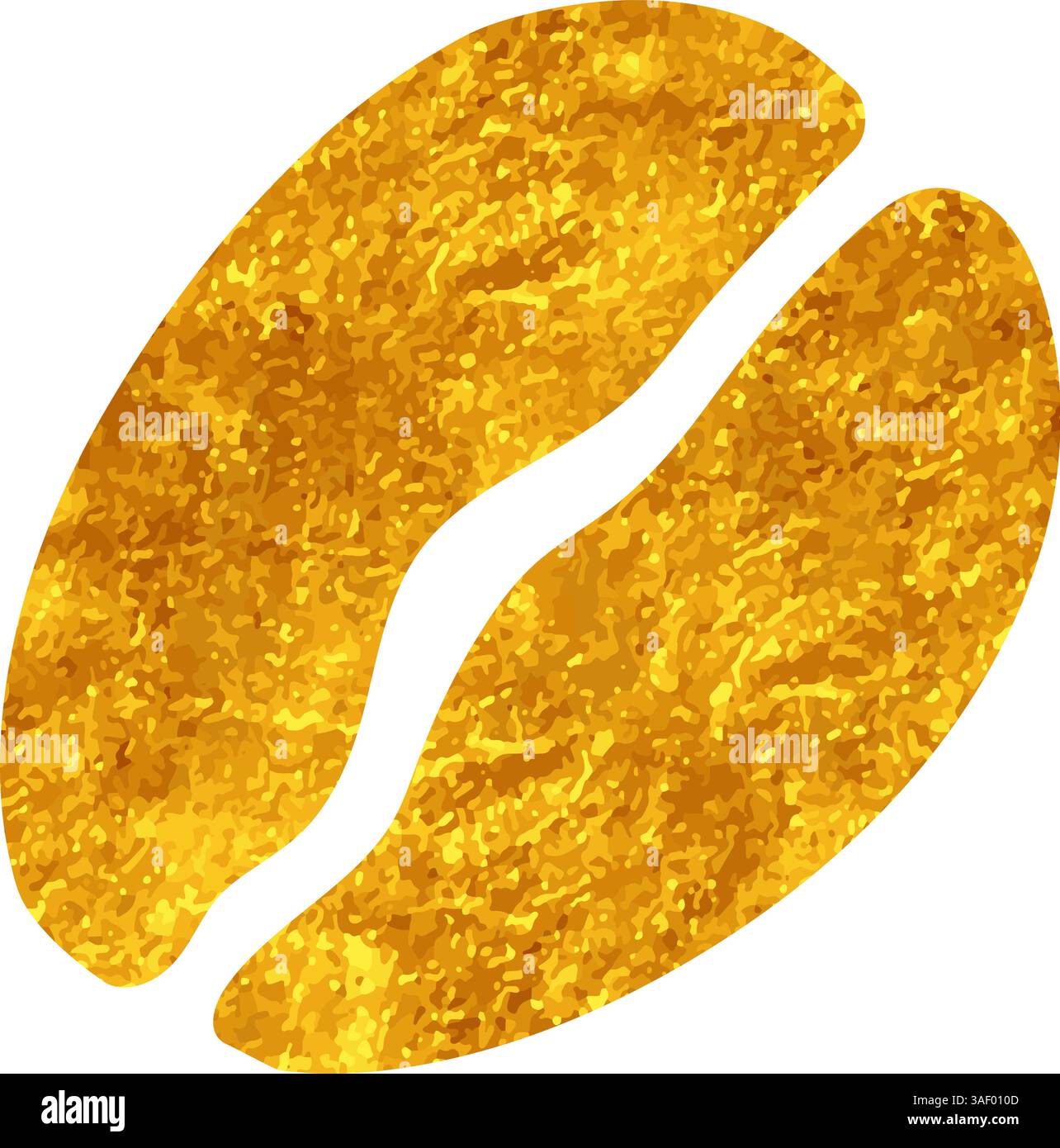 Coffee beans drawing in gold color style Stock Vector Image & Art - Alamy