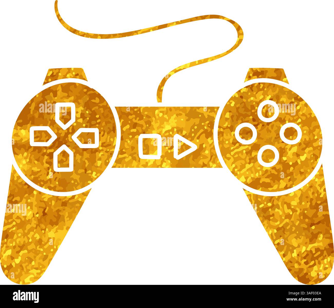 Game controller drawing in gold color style Stock Vector Image & Art ...