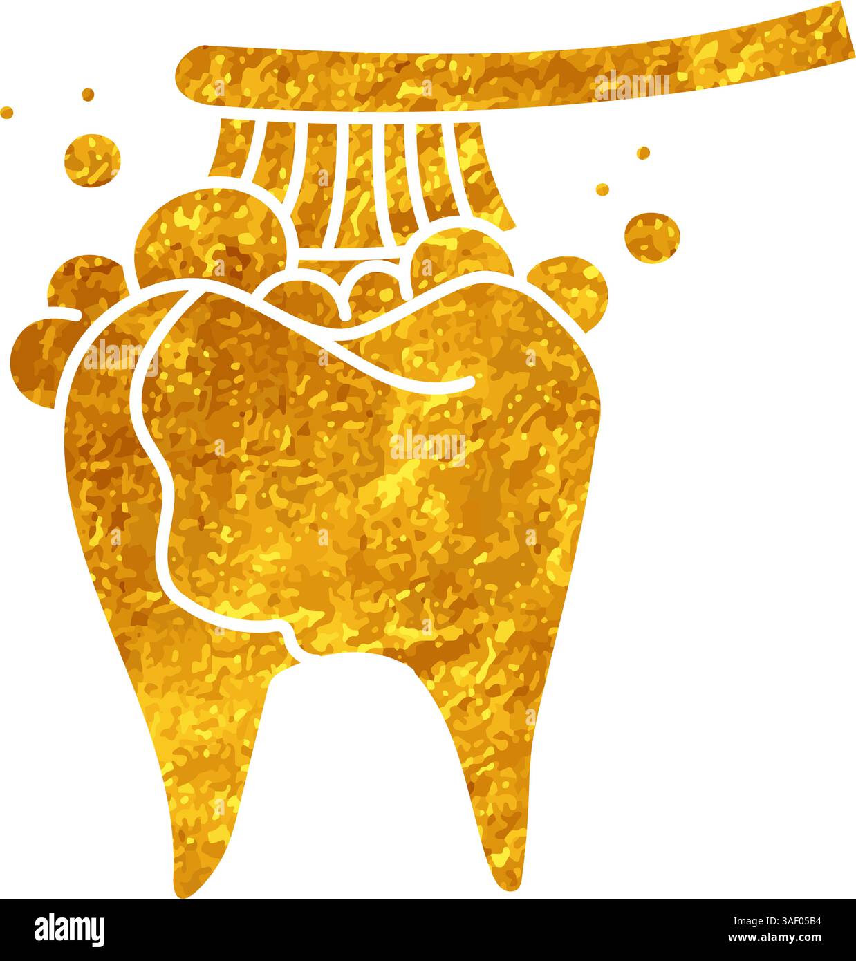 Tooth brush drawing in gold color style Stock Vector Image & Art - Alamy