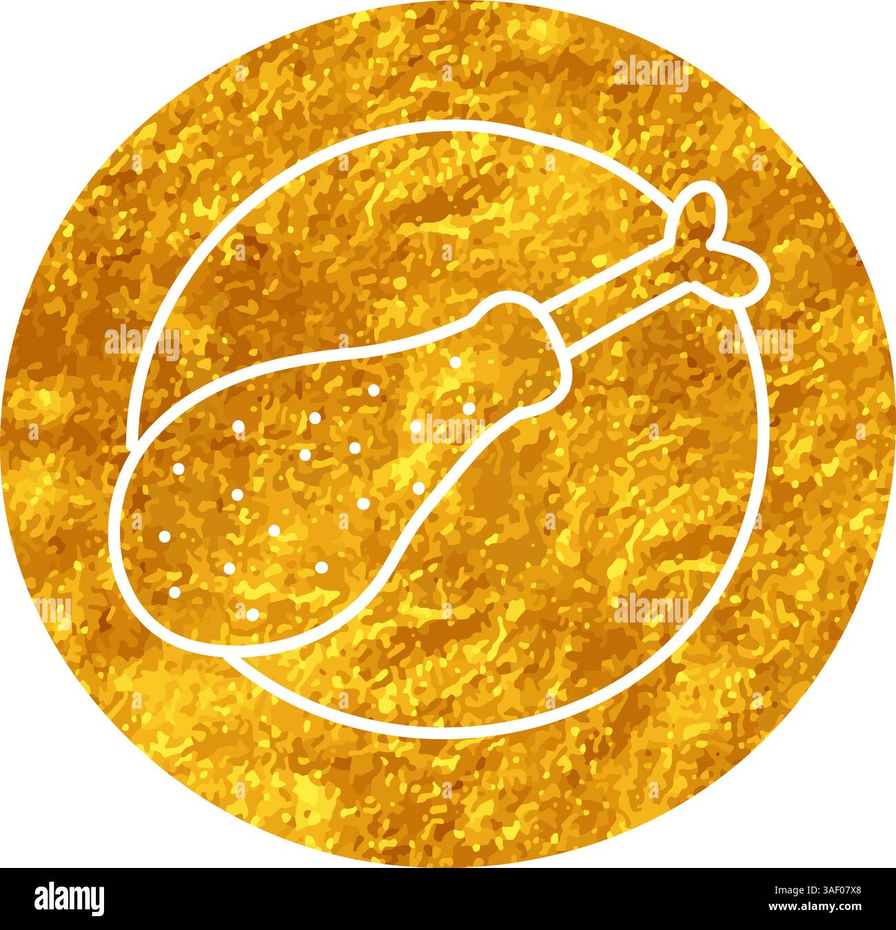 Chicken drum drawing in gold color style Stock Vector Image & Art - Alamy