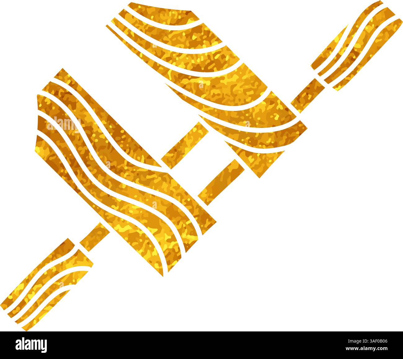 Wooden wood clamp drawing in gold color style Stock Vector Image & Art ...