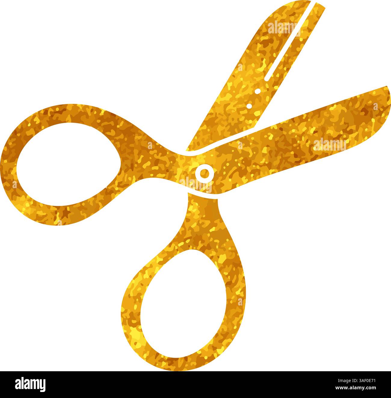 Scissor drawing in gold color style Stock Vector Image & Art - Alamy