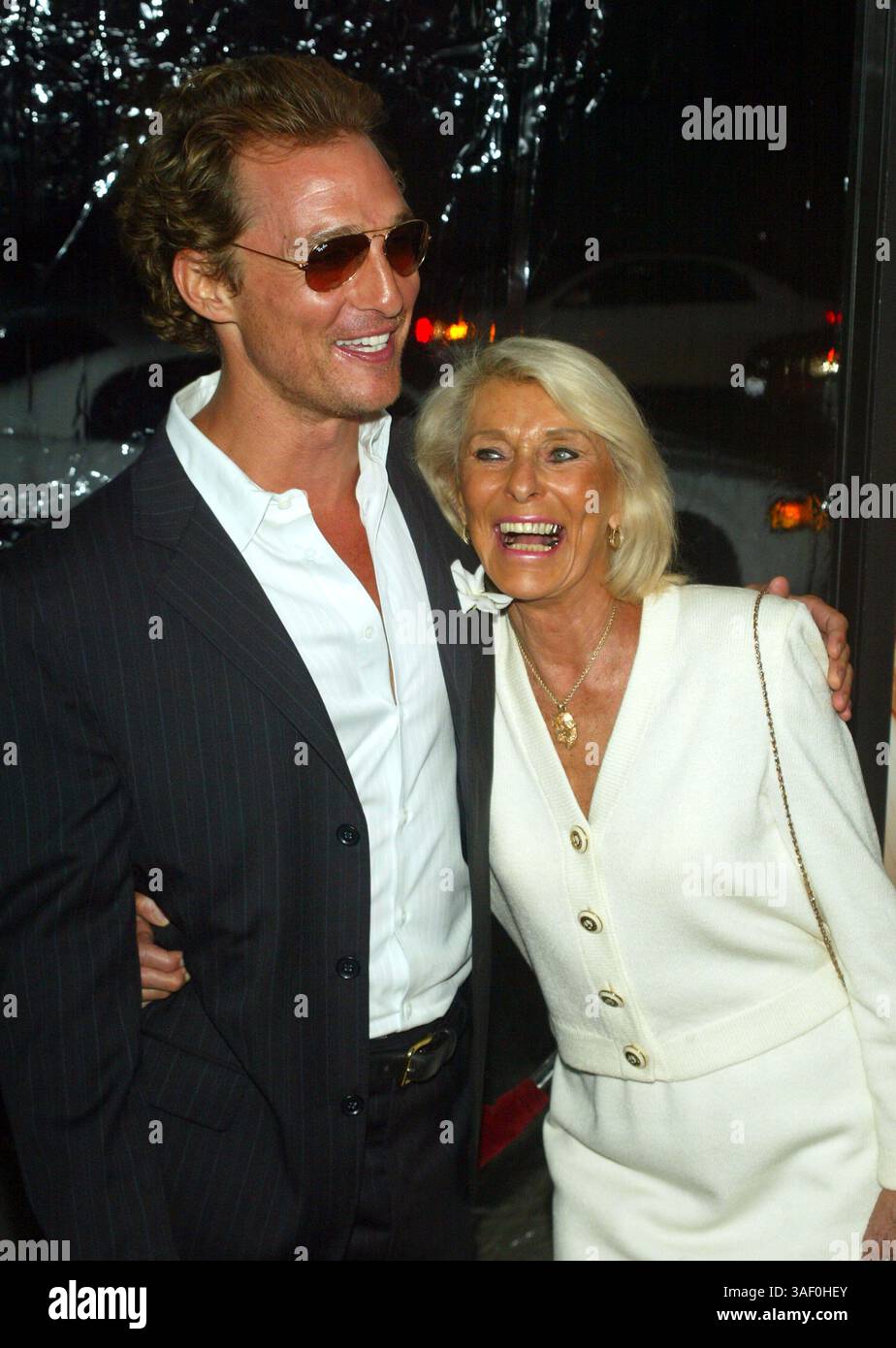 Sep 26, 2005; Beverly Hills, California, USA; actor MATTHEW McCONAUGHEY & Mother KAY at the 'Two ...