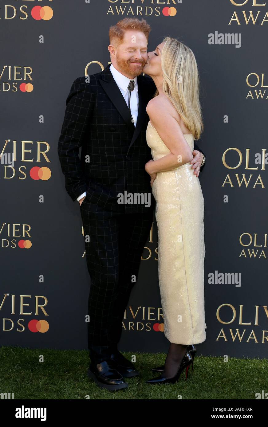Jesse Tyler Ferguson and Jane Krakowski attend The Olivier Awards 2025 ...