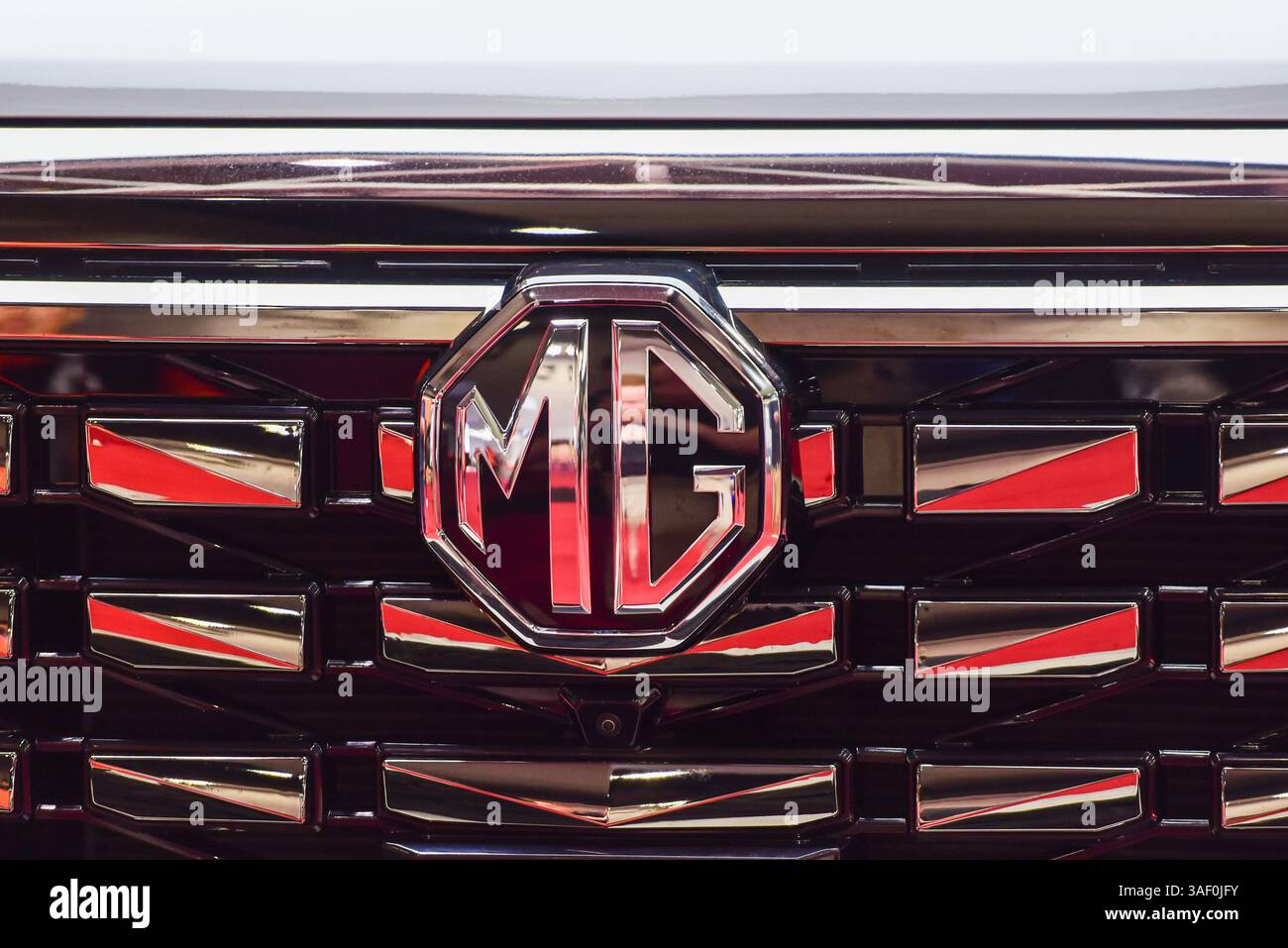 Melbourne, Australia. 04th Apr, 2025. Logo of MG Motors, formerly British brand, now owned by ...