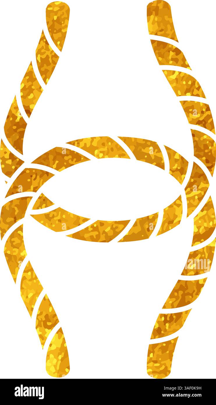 Yellow rope knot icon Cut Out Stock Images & Pictures - Alamy