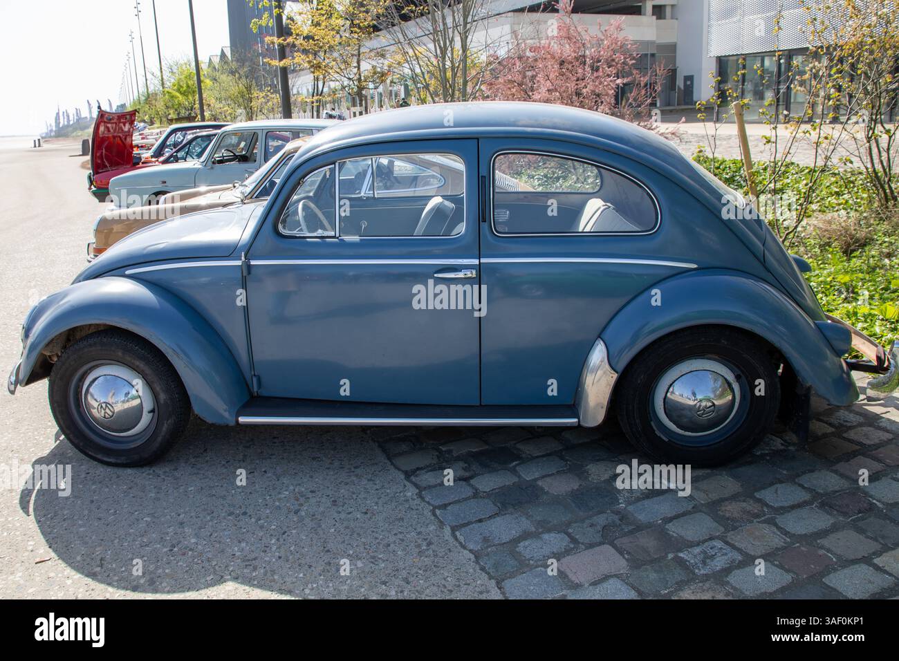 Bordeaux , France - 04 07 2025 : vw volkswagen old gray beetle ancient ...
