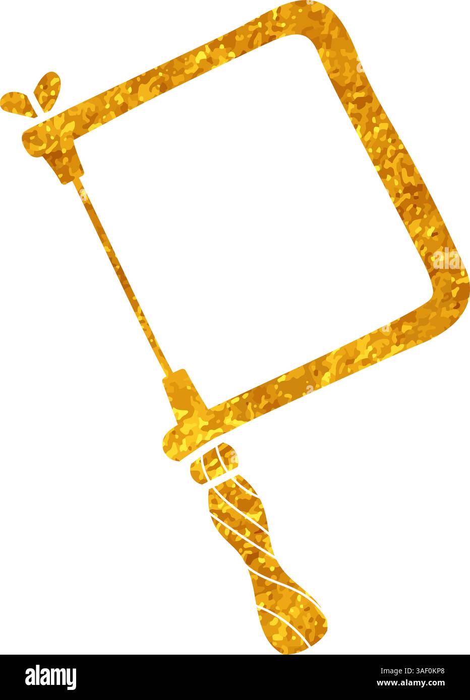 Jeweler adjustable saw drawing in gold color style Stock Vector Image ...