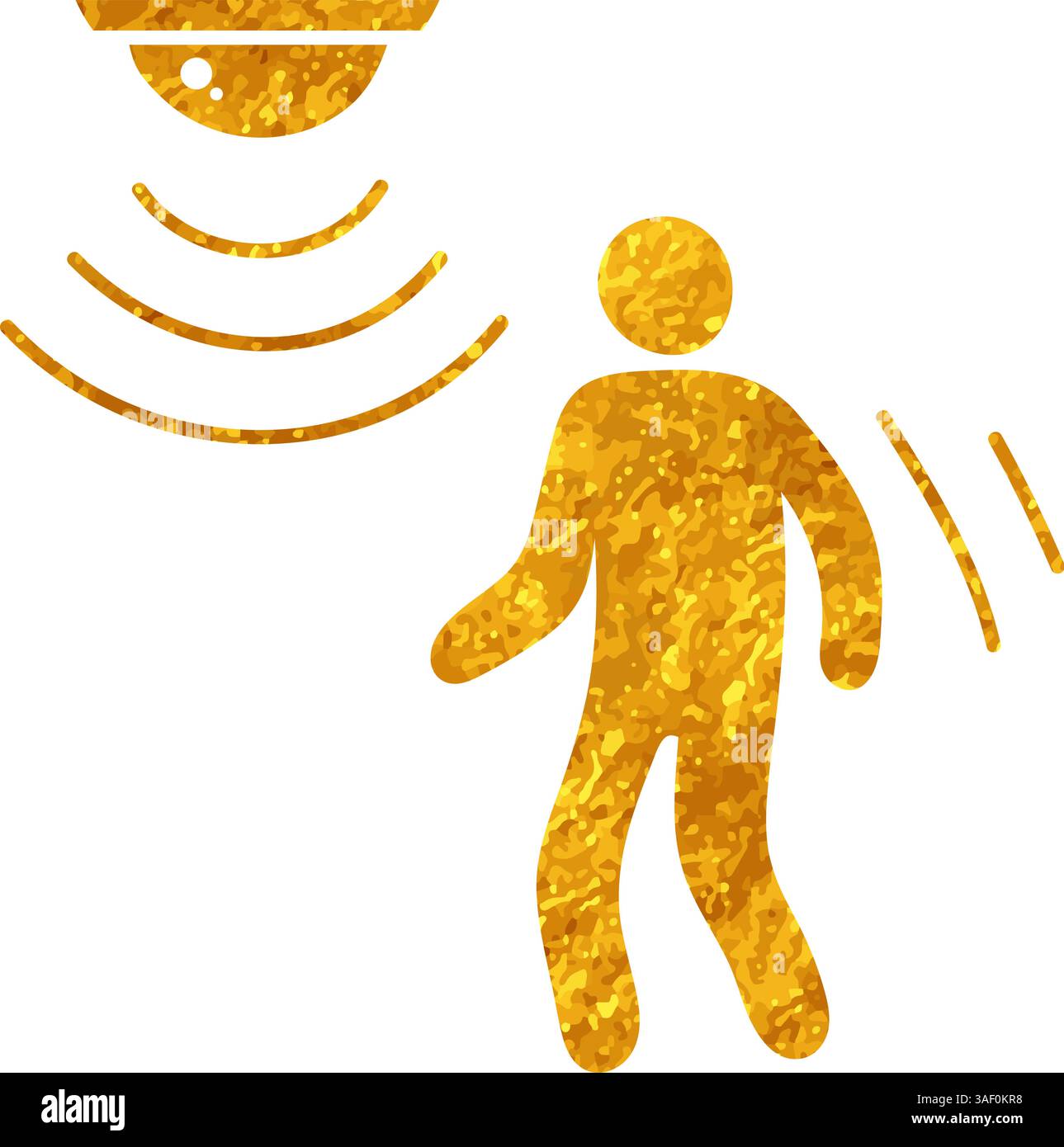 Motion sensor drawing in gold color style Stock Vector Image & Art - Alamy