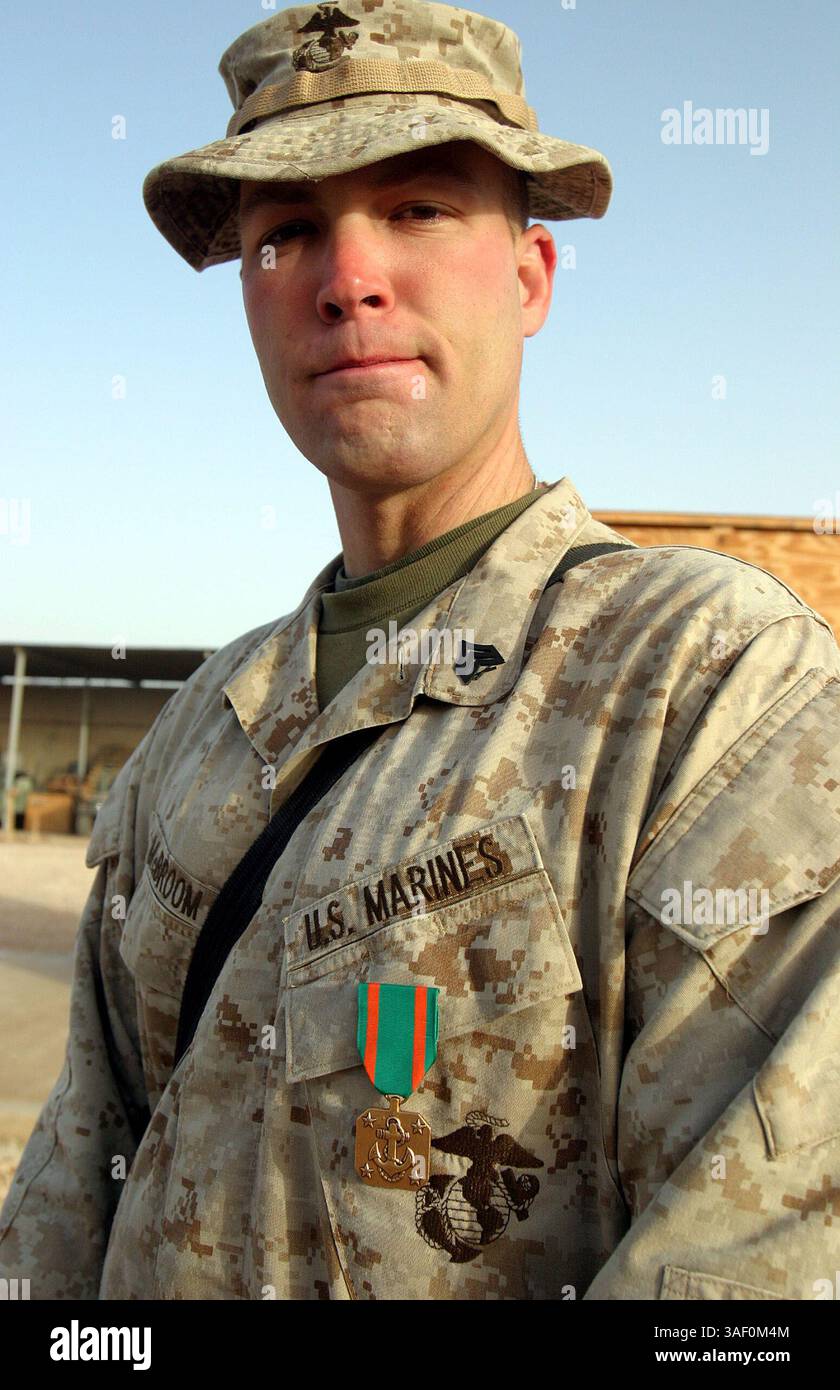 Jan 28, 2005; FOB Hotel, Iraq; Sgt. JOEY W. MCBROOM, a Marine Corps ...