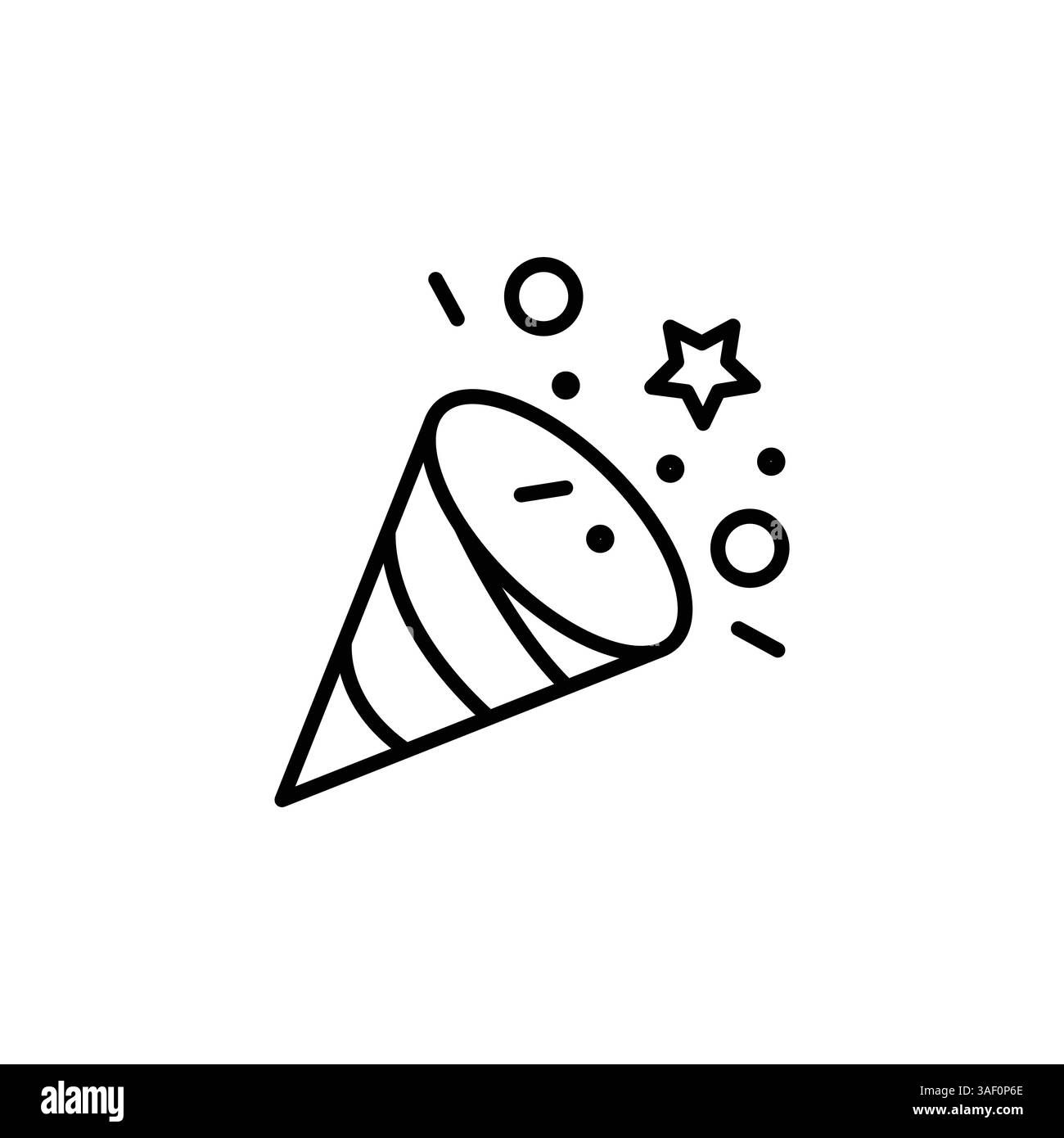 Confetti Cone Icon Stock Vector Image & Art - Alamy