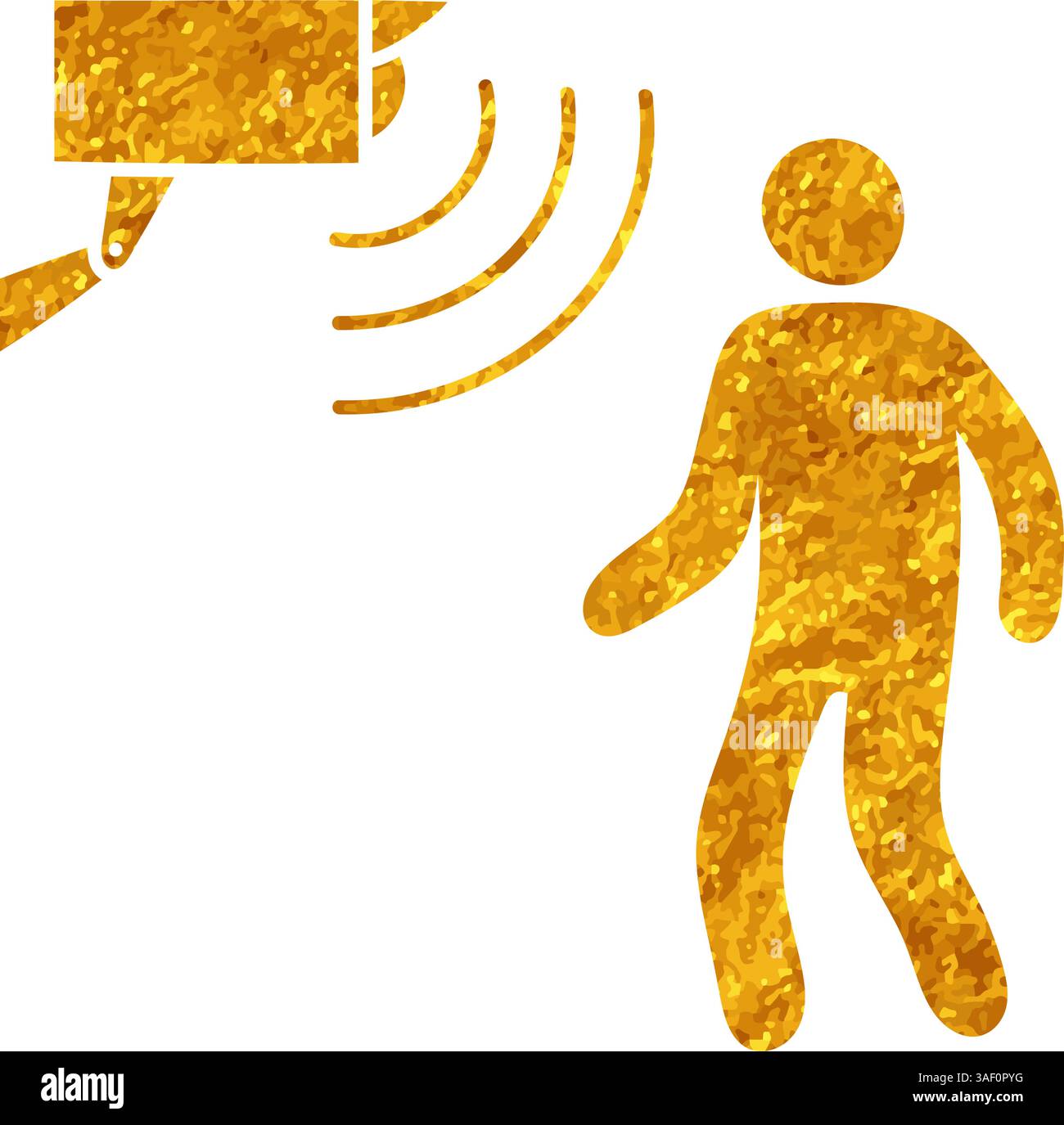 Motion sensor drawing in gold color style Stock Vector Image & Art - Alamy
