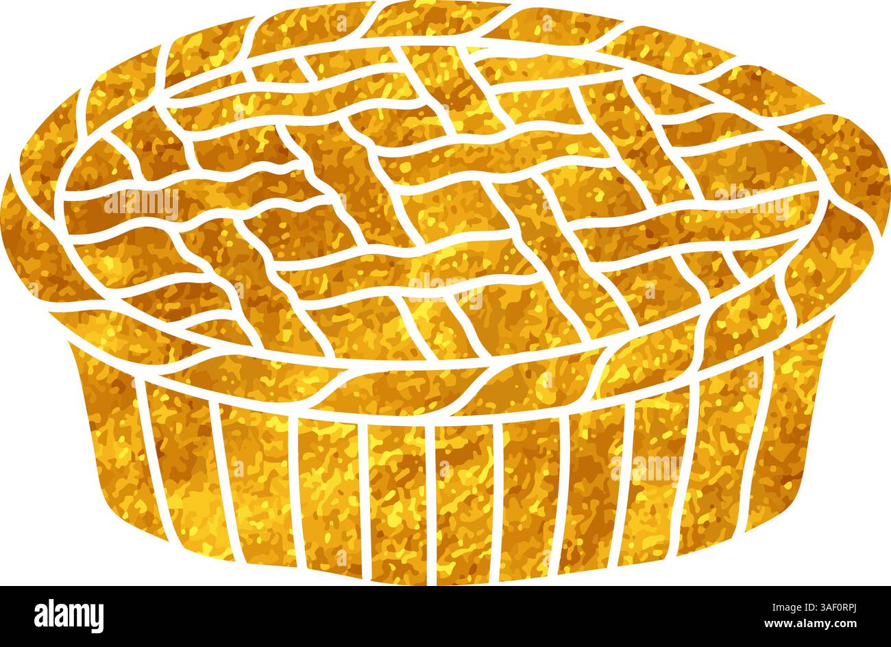 Pie drawing in gold color style Stock Vector Image & Art - Alamy