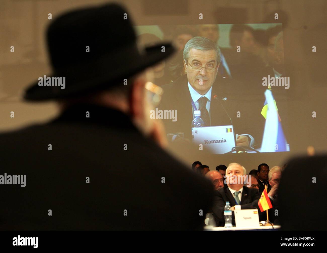 Mar 16, 2005; Jerusalem, ISRAEL; Romanian Prime Minister Calin Popescu ...