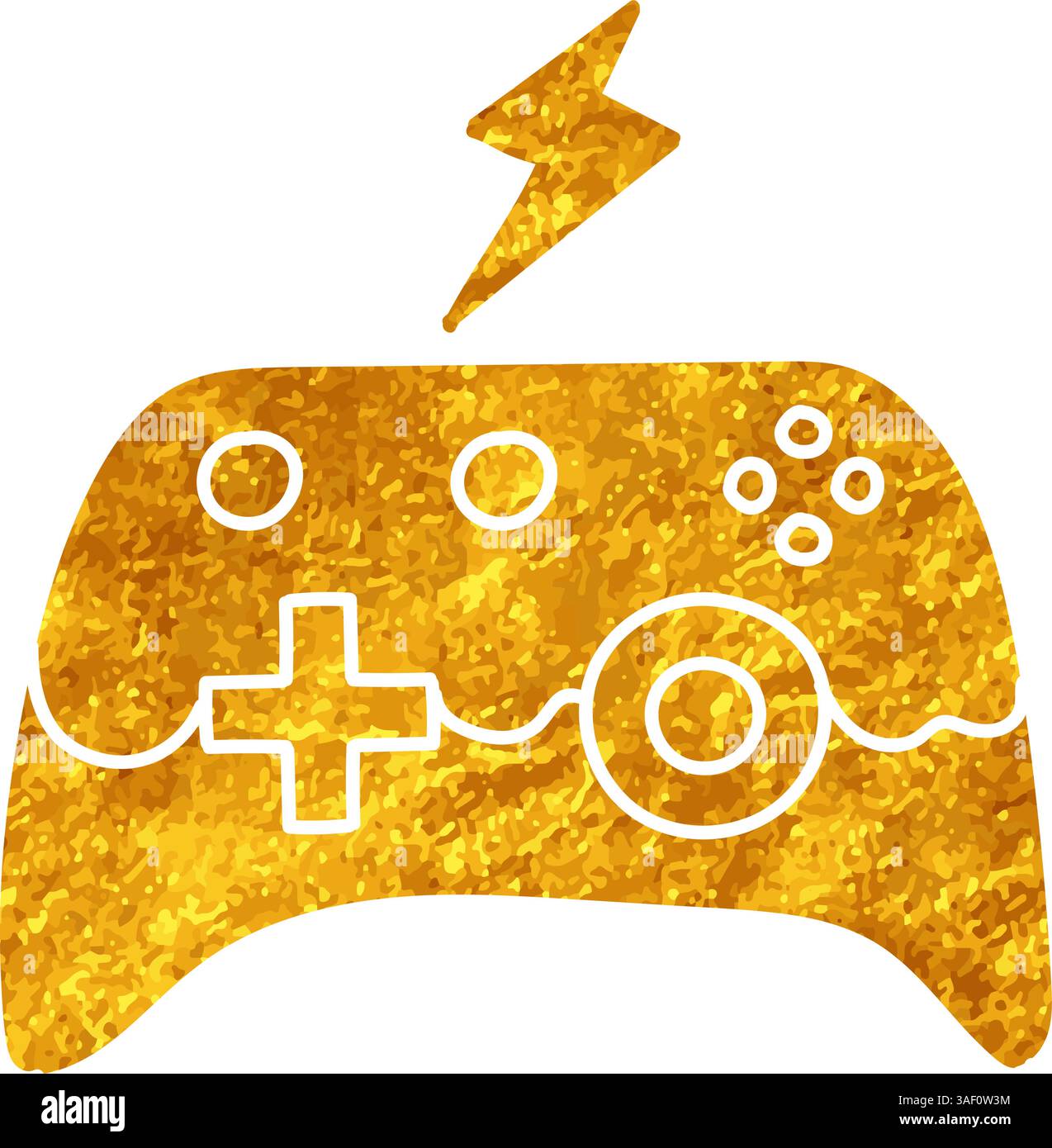 Game controller drawing in gold color style Stock Vector Image & Art ...