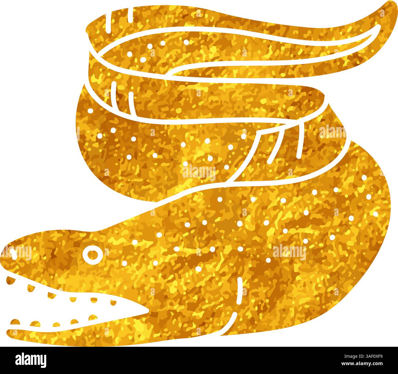 Moray eel drawing in gold color style Stock Vector Image & Art - Alamy