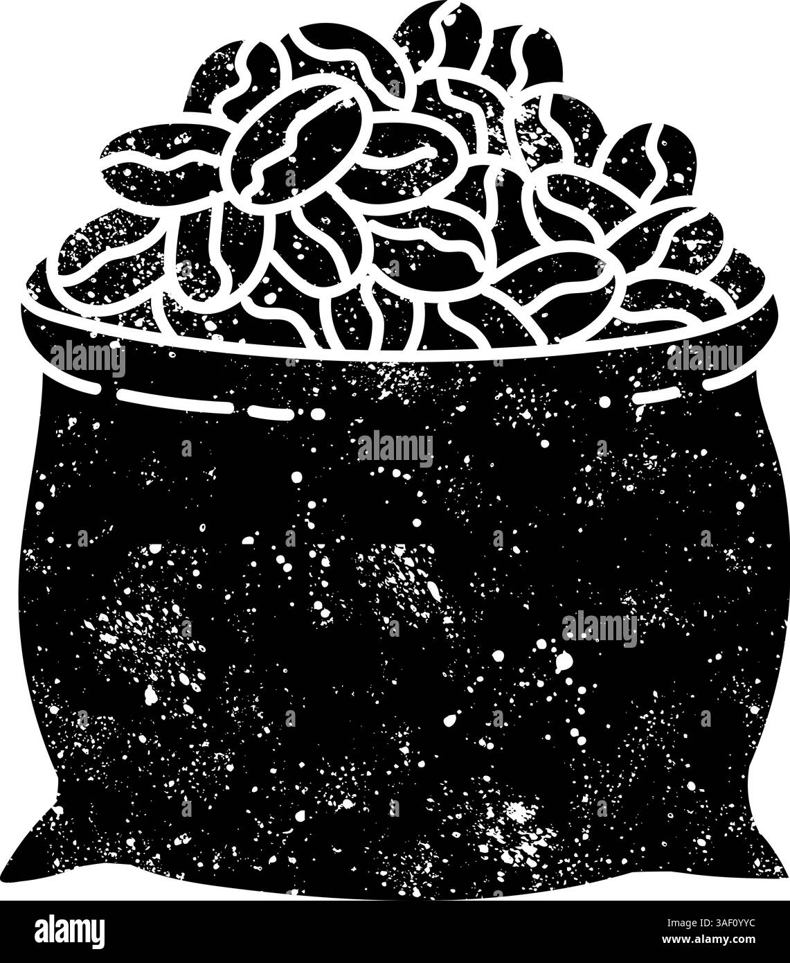 Roasted coffee beans in hand Cut Out Stock Images & Pictures - Alamy