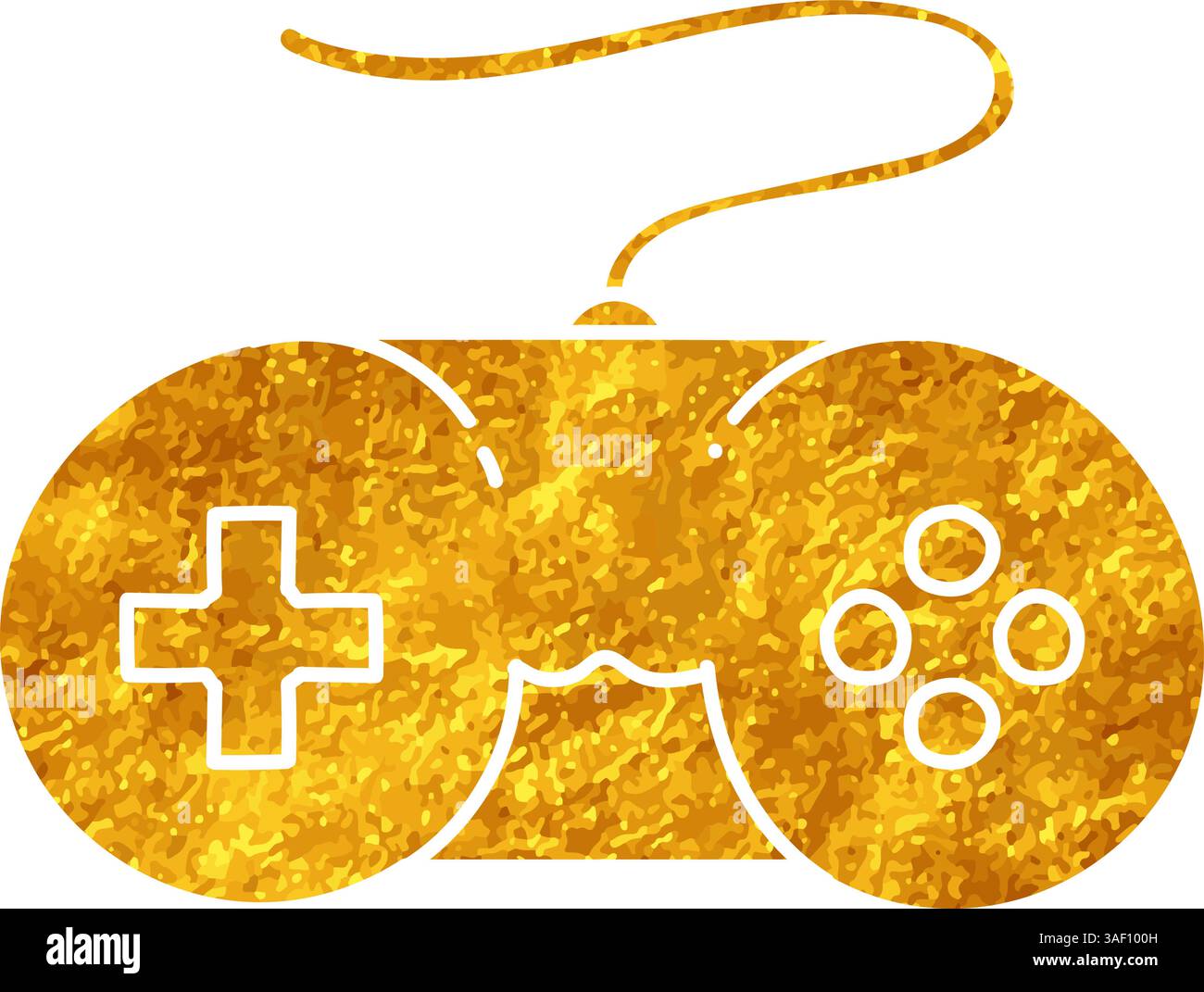Game controller drawing in gold color style Stock Vector Image & Art ...