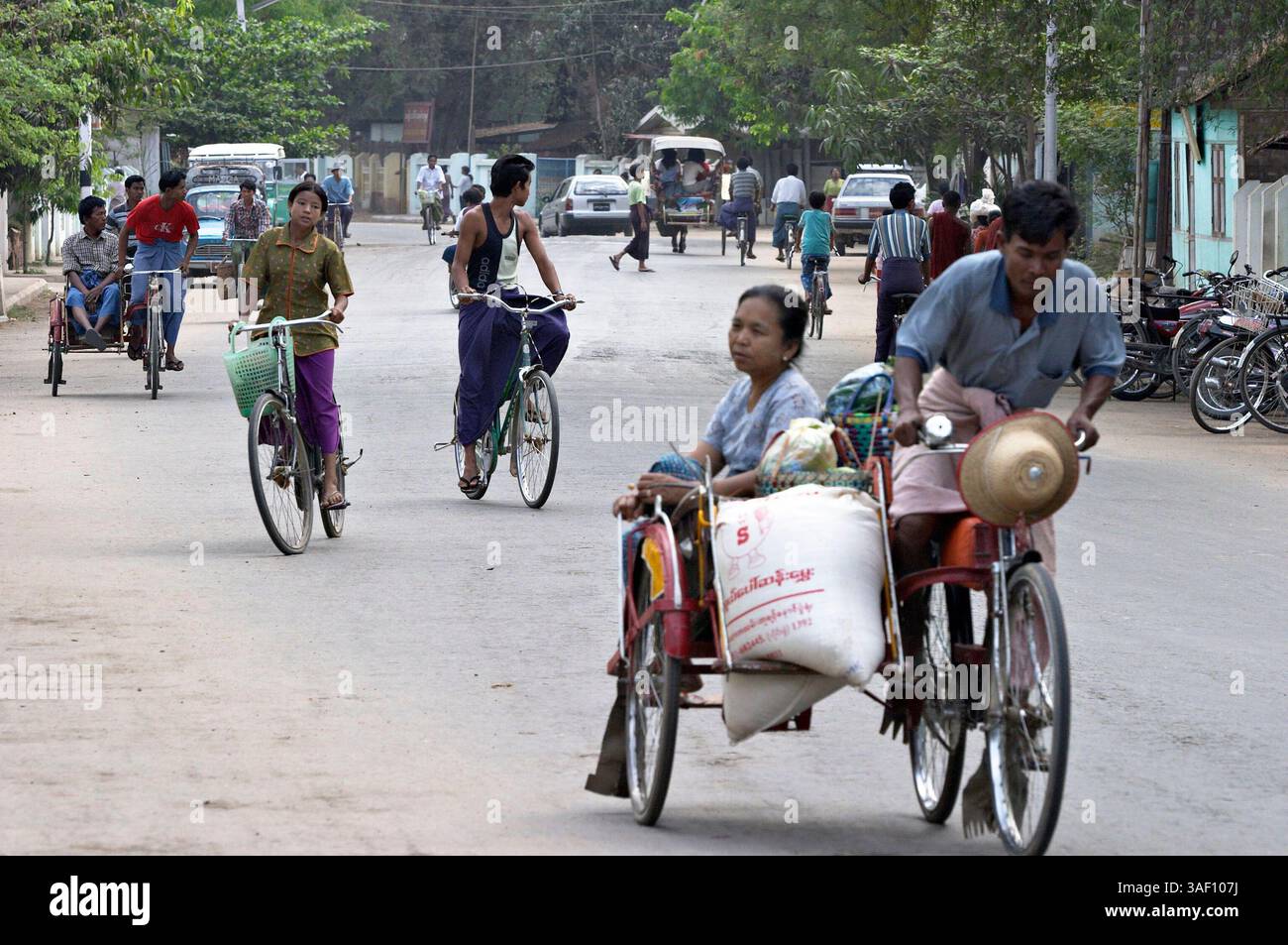 Apr 10, 2004; Bagan, BURMA (MYANMAR); Street scene in Bagan, Burma ...
