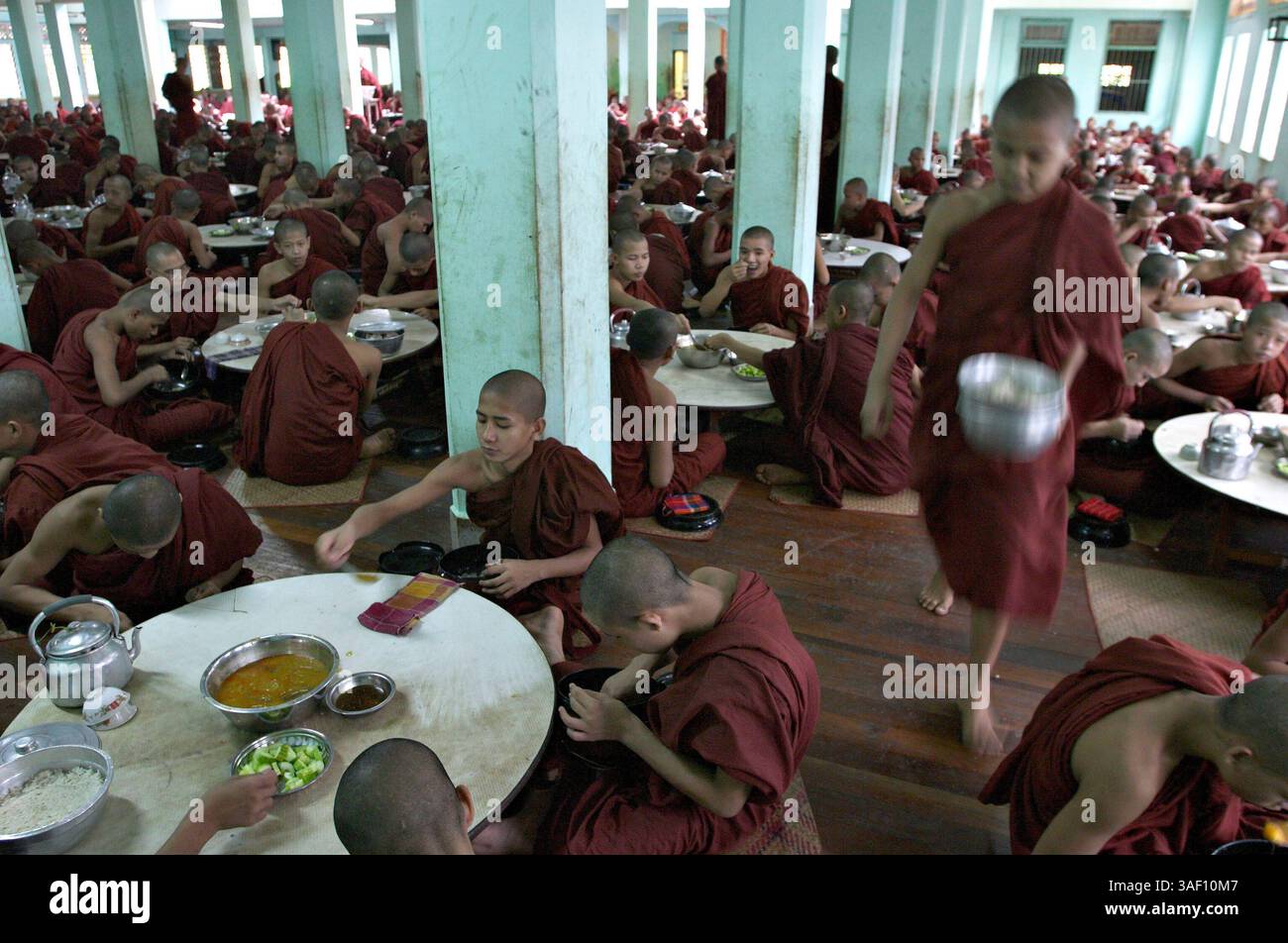 Oct 12, 2004; Bago, BURMA (MYANMAR); 1200 monks live, study and ...