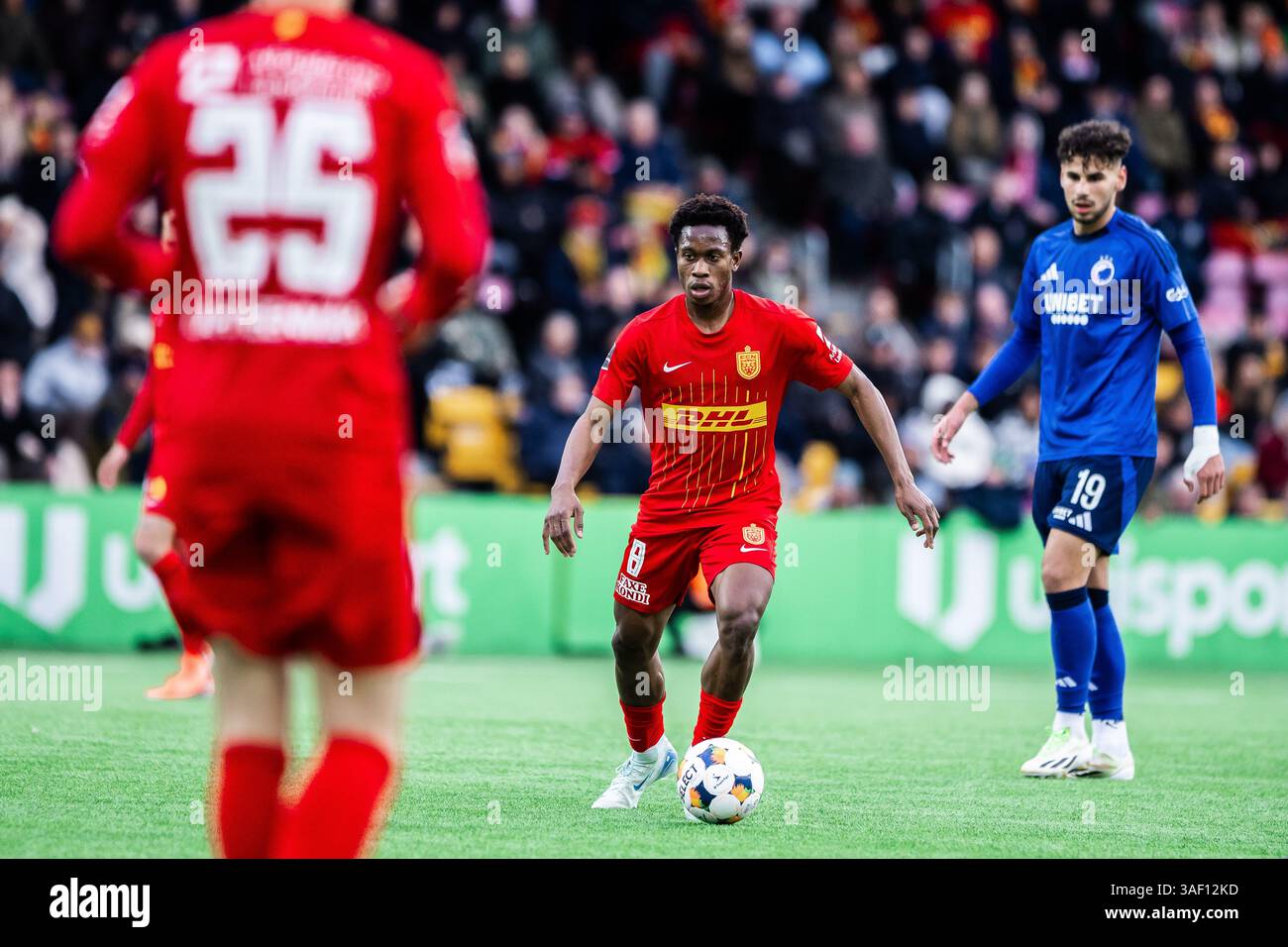 Farum, Denmark. 06th Apr, 2025. Mario Dorgeles (8) of FC Nordsjaelland ...