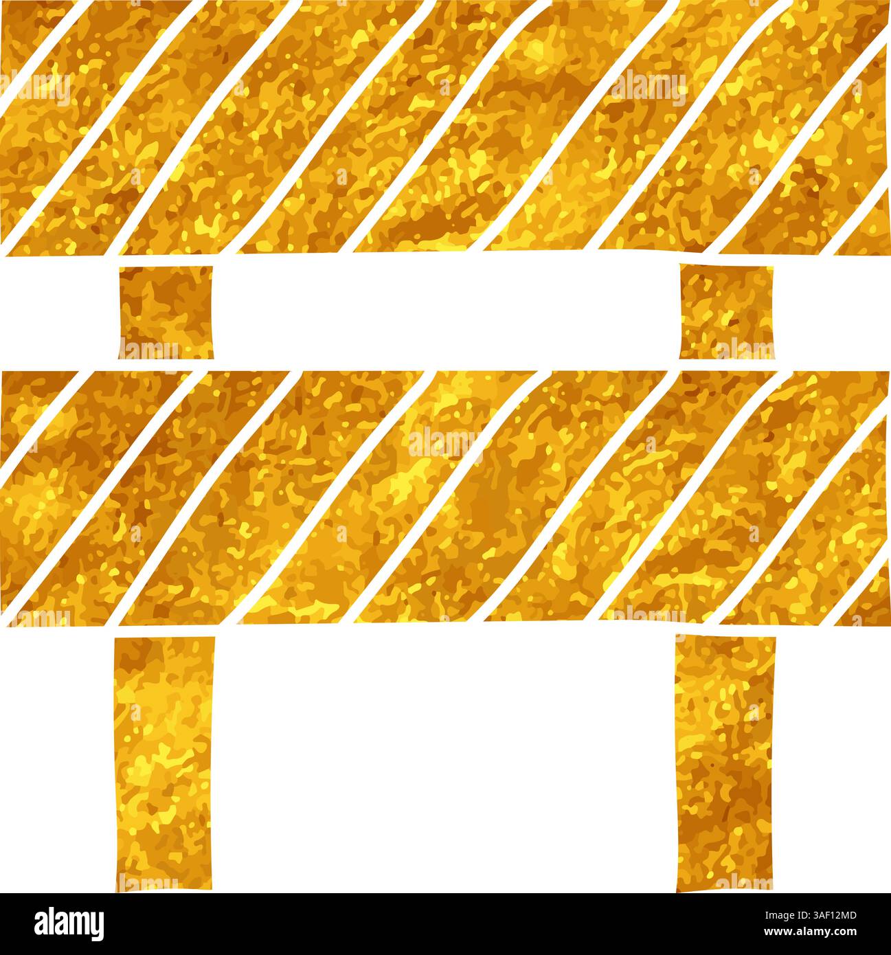 Road warning sign drawing in gold color style Stock Vector Image & Art ...