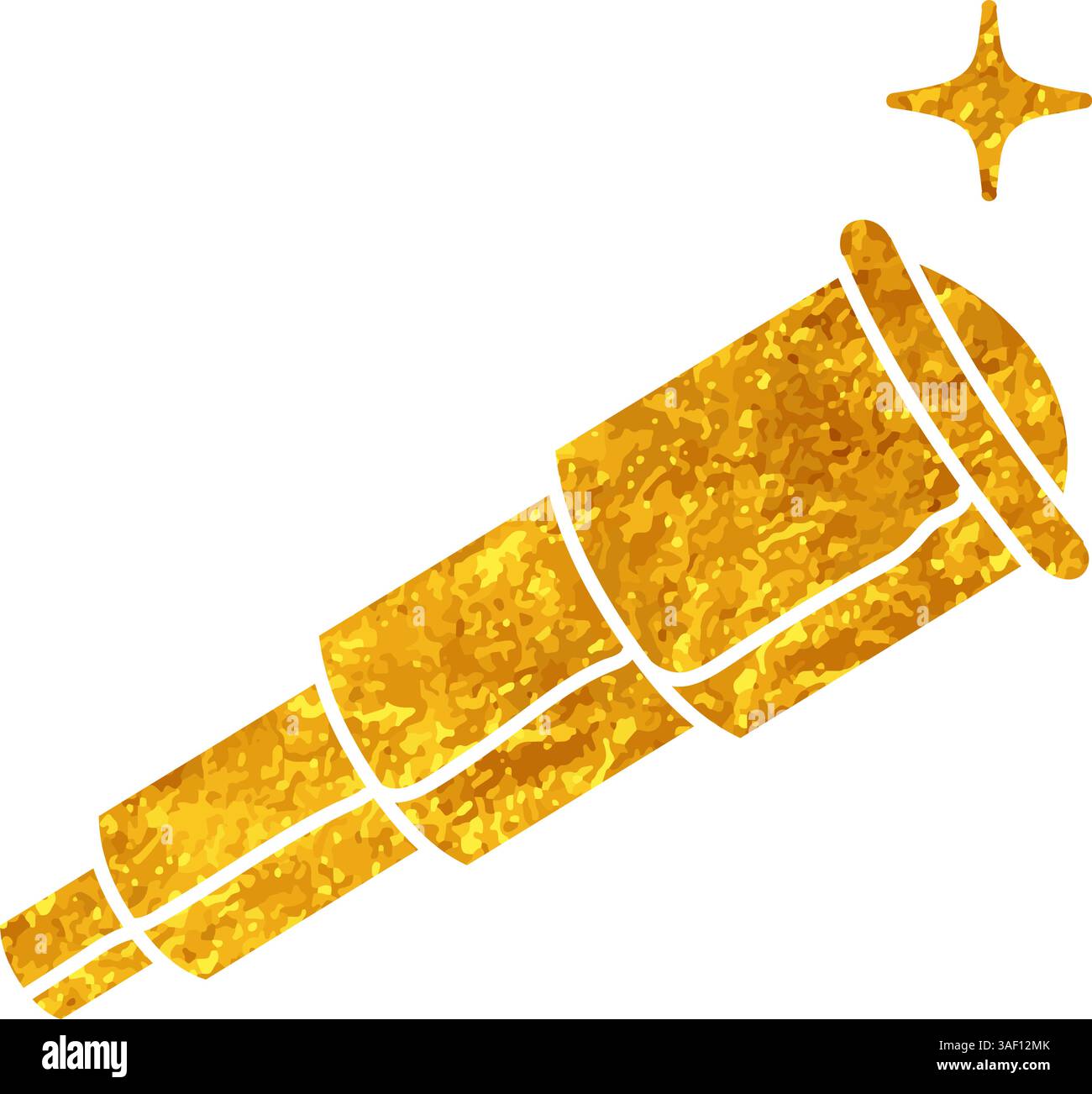 Telescope drawing in gold color style Stock Vector Image & Art - Alamy