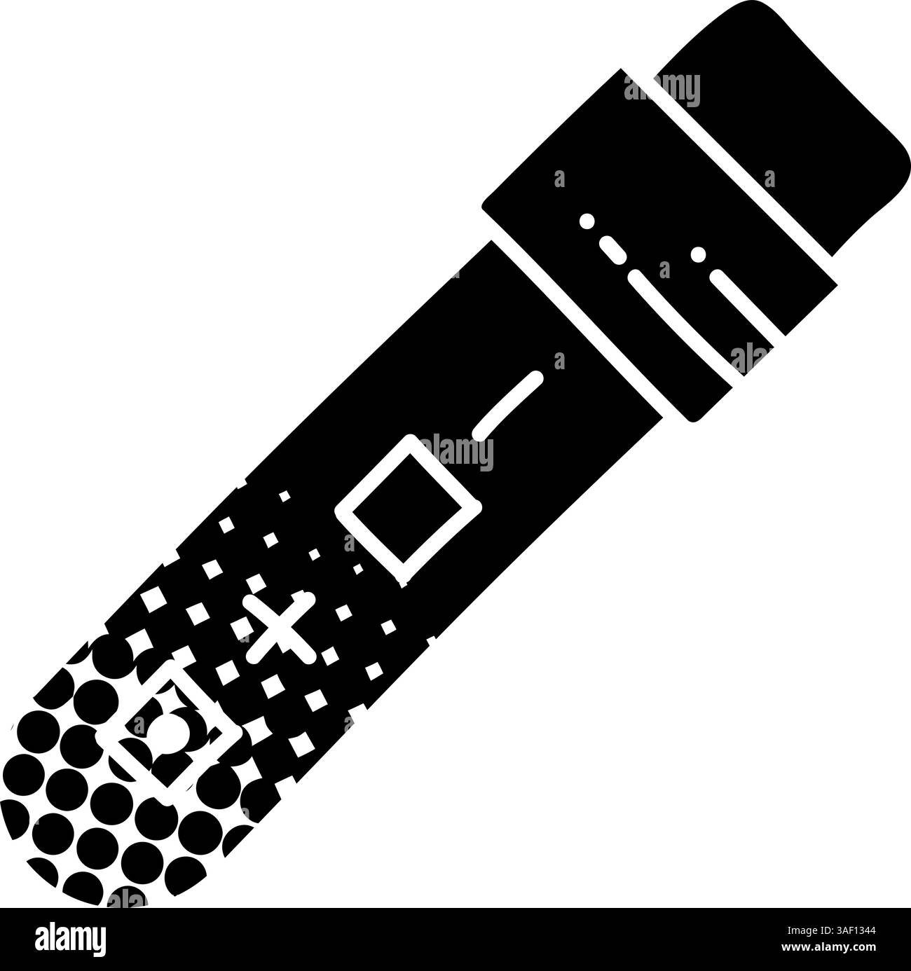 Lab testing tube with positive and negative result black hand drawn ...