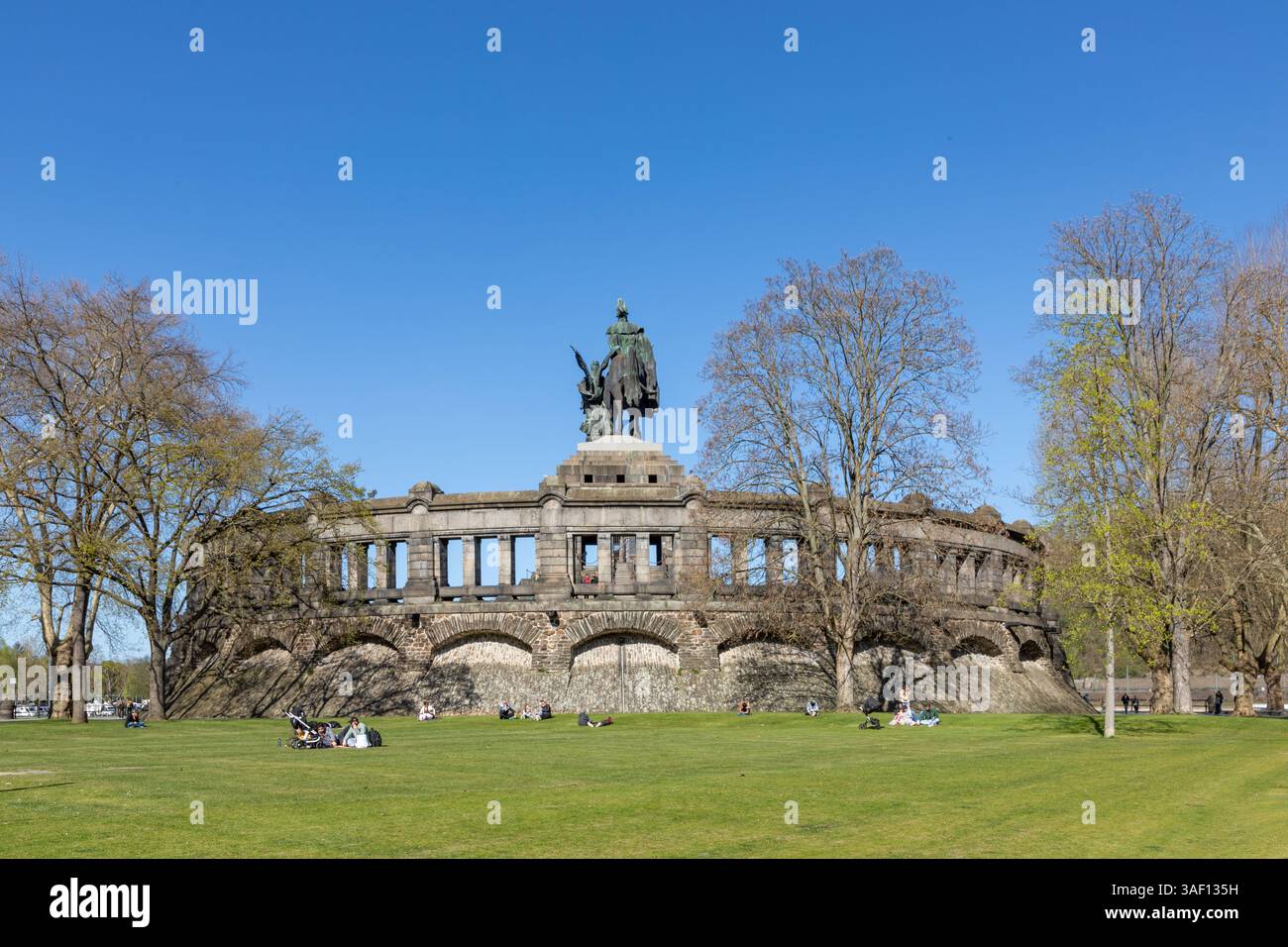 Koblenz, Germany - April 6, 2025: people enjoy visiting the Deutsches ...