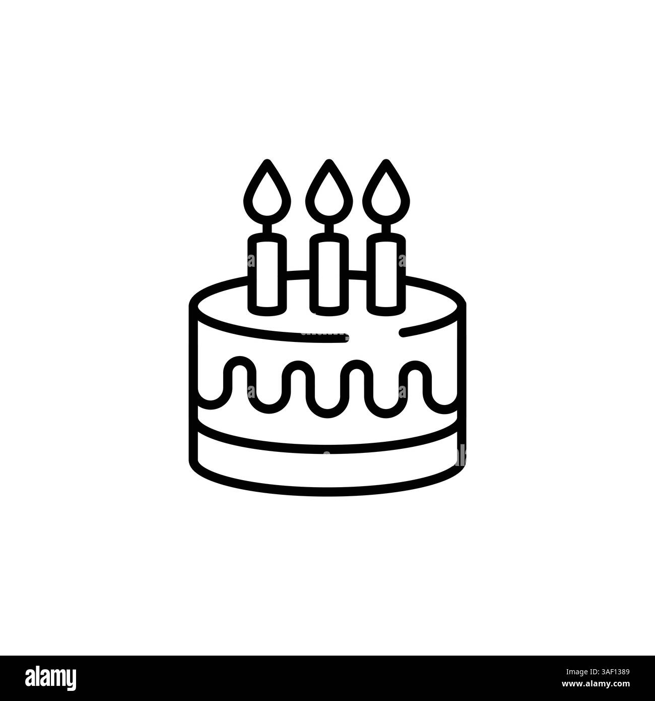 Tiered Birthday Cake Icon Stock Vector Image & Art - Alamy