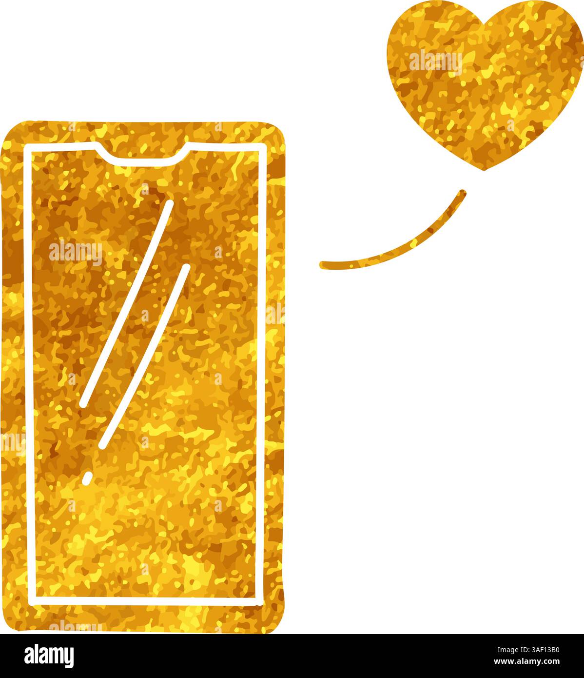 Love message drawing in gold color style Stock Vector Image & Art - Alamy