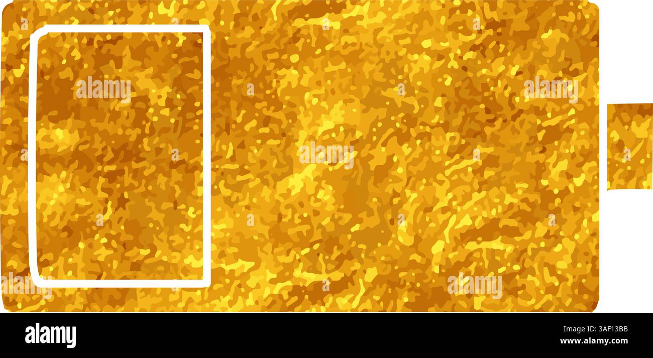 Low battery drawing in gold color style Stock Vector Image & Art - Alamy