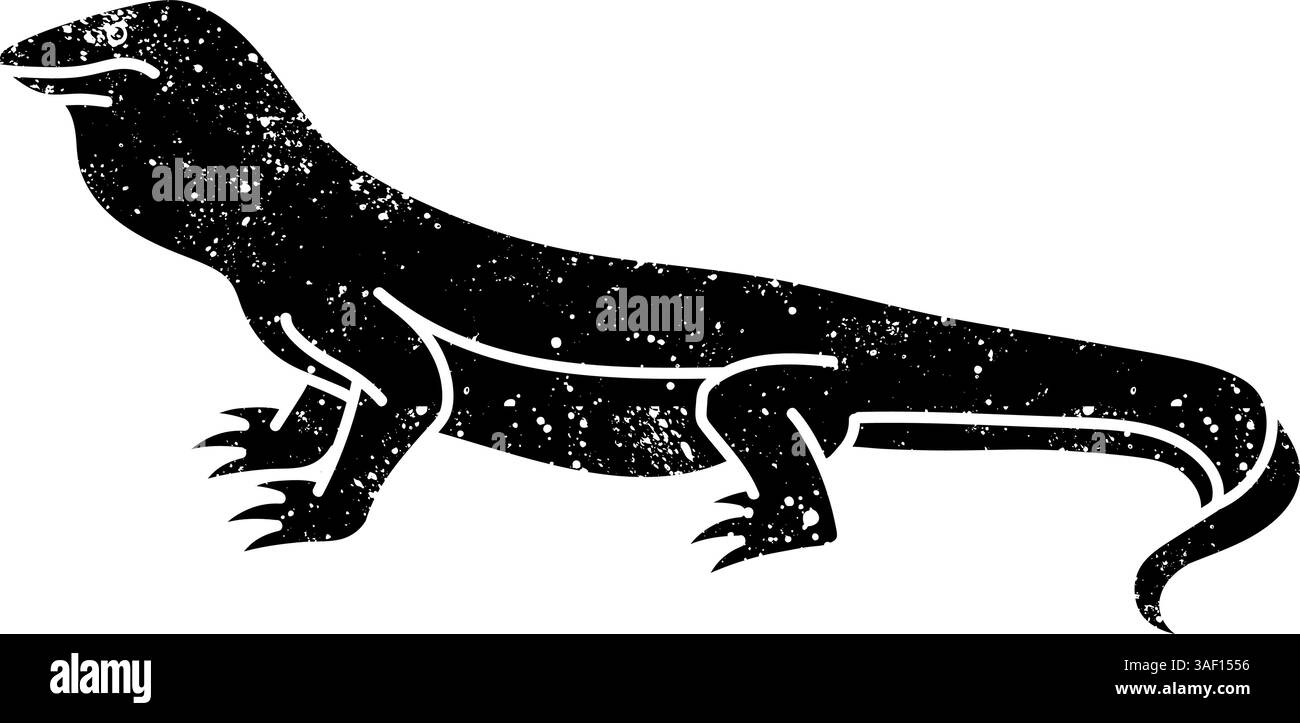 Komodo dragon animal reptile icon Stock Vector Image & Art - Alamy