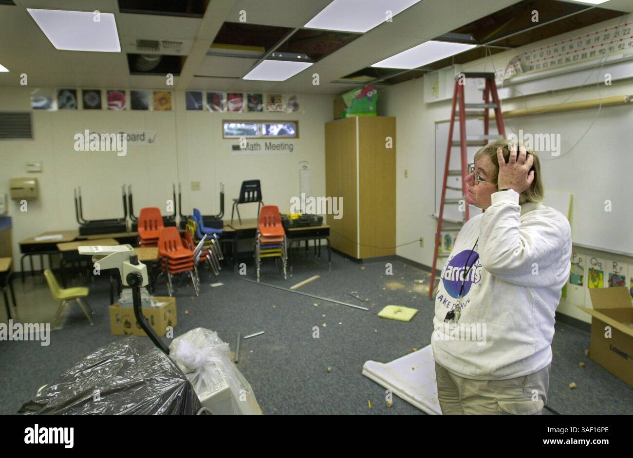 Caleb Greenwood Elementary School teacher Helen Gallagher (cq) looks ...