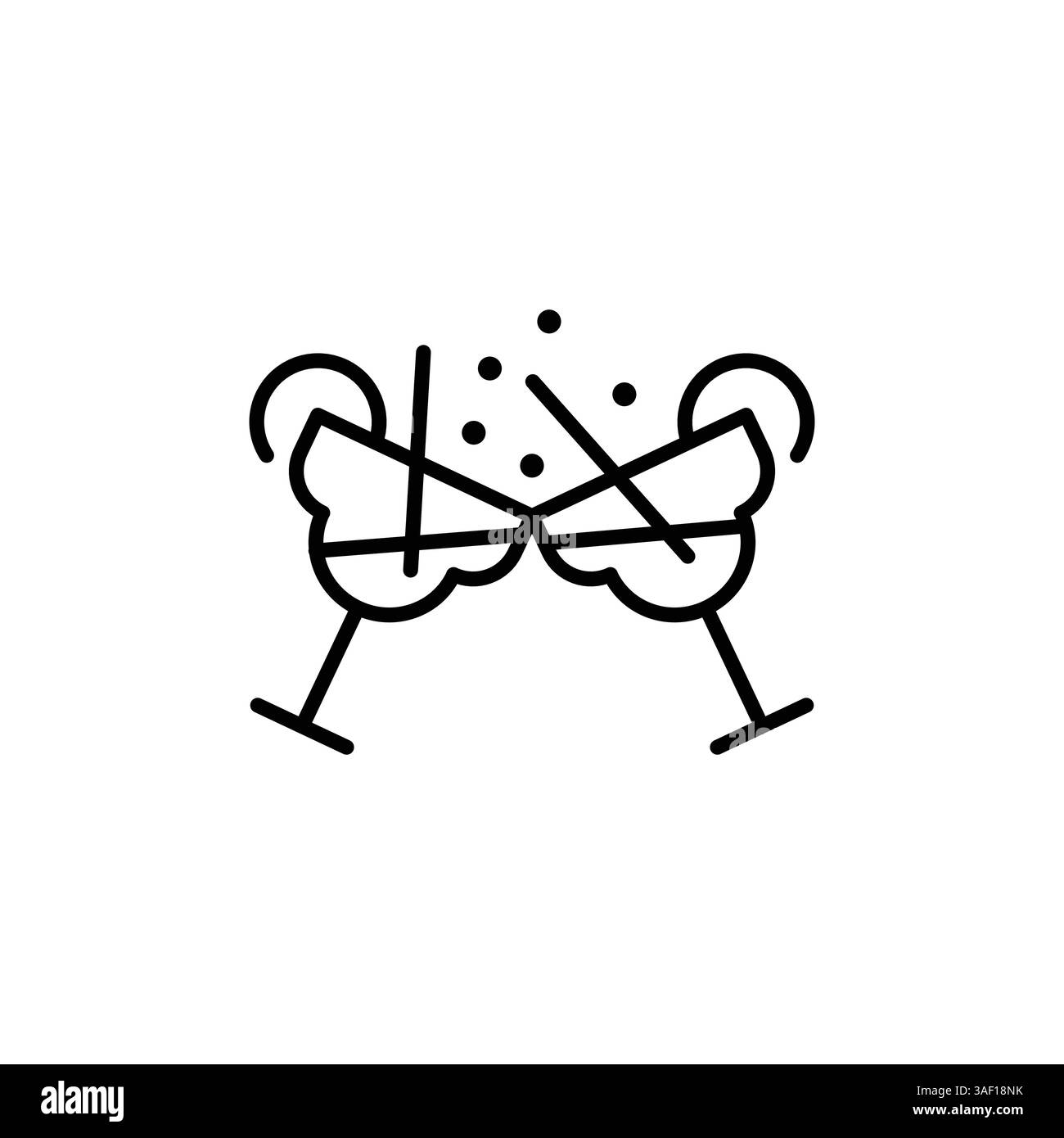 Glasses clinking icon Stock Vector Image & Art - Alamy