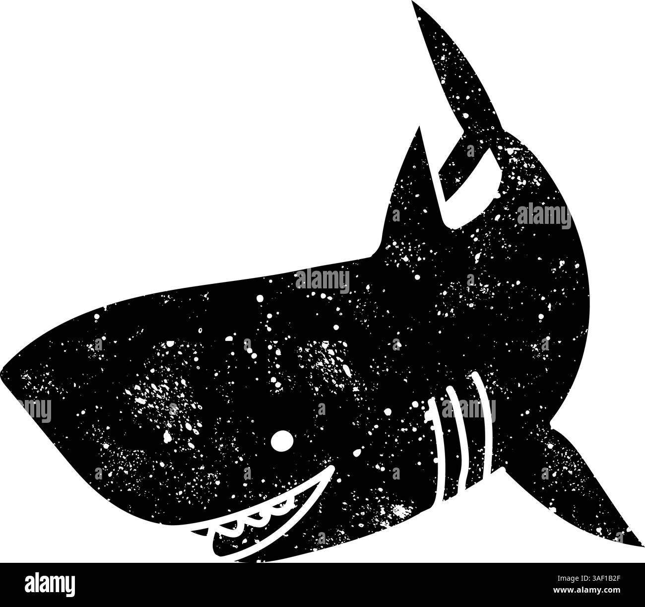 Hand drawn shark in Black and White Stock Photos & Images - Alamy