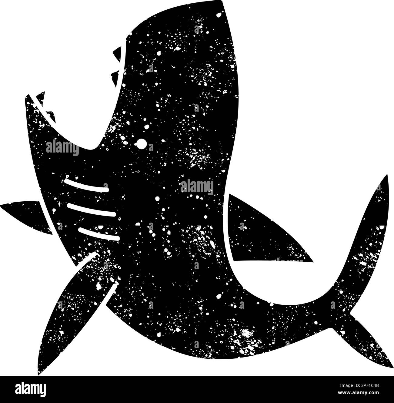 Hand drawn shark in Black and White Stock Photos & Images - Alamy