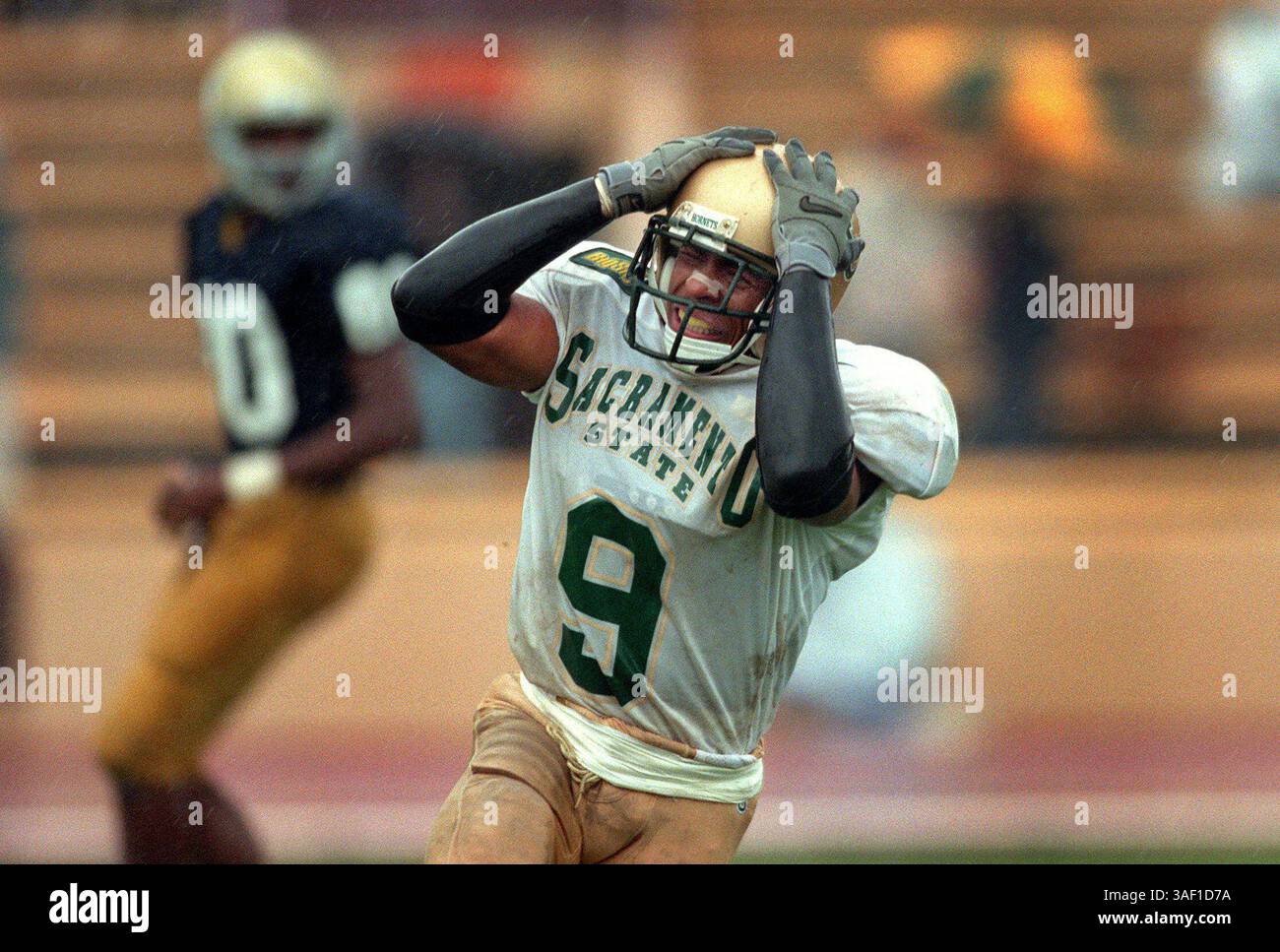 Sacramento State cornerback Elton Gabourel (9) almost made an ...