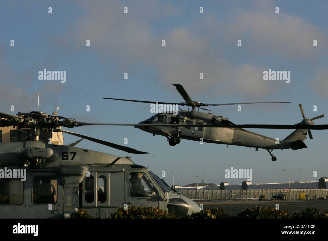 Oct 08, 2005; San Francisco, CA, USA; SH60 Seahawk helicopters arrive ...