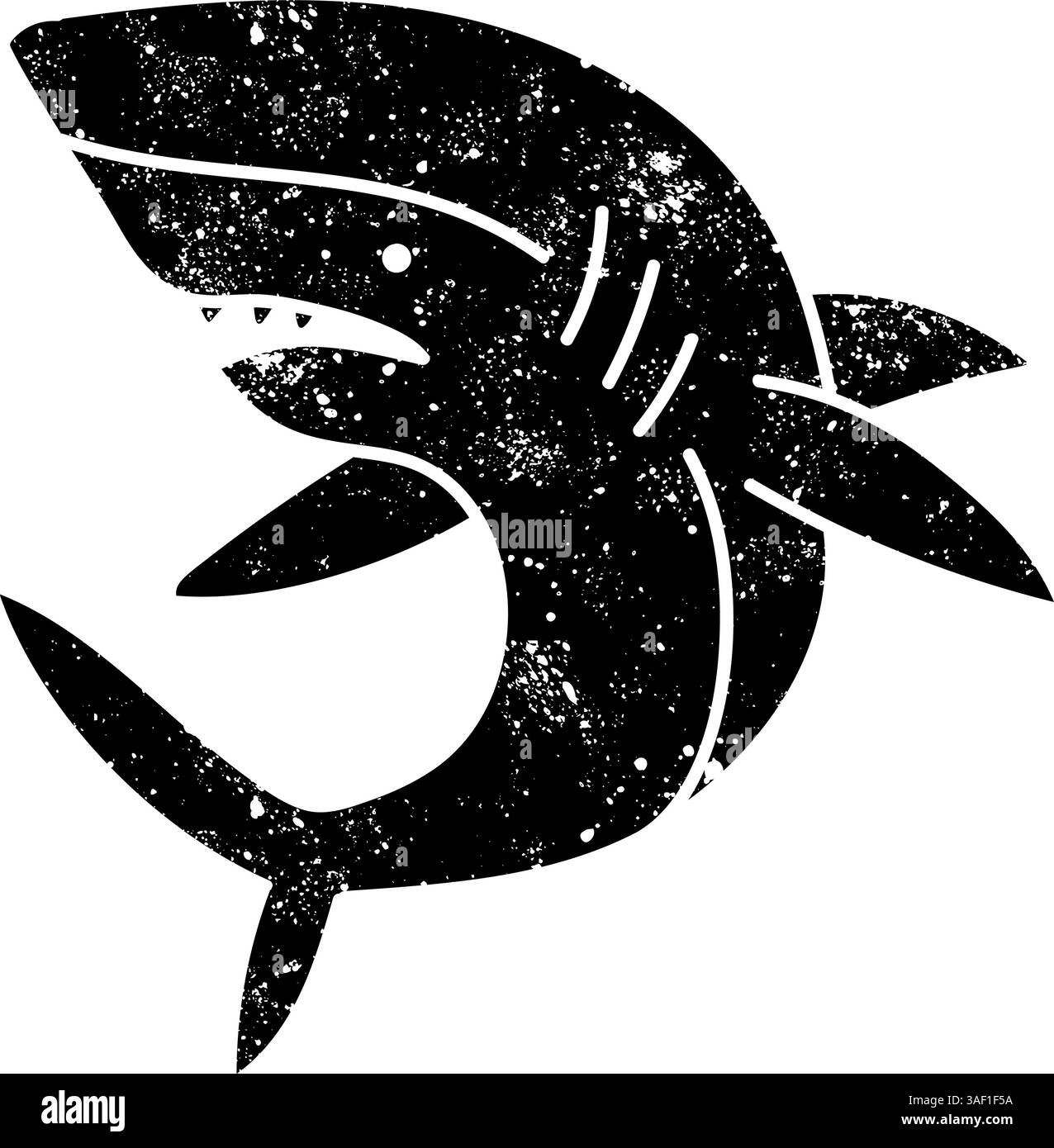 Hand drawn shark in Black and White Stock Photos & Images - Alamy