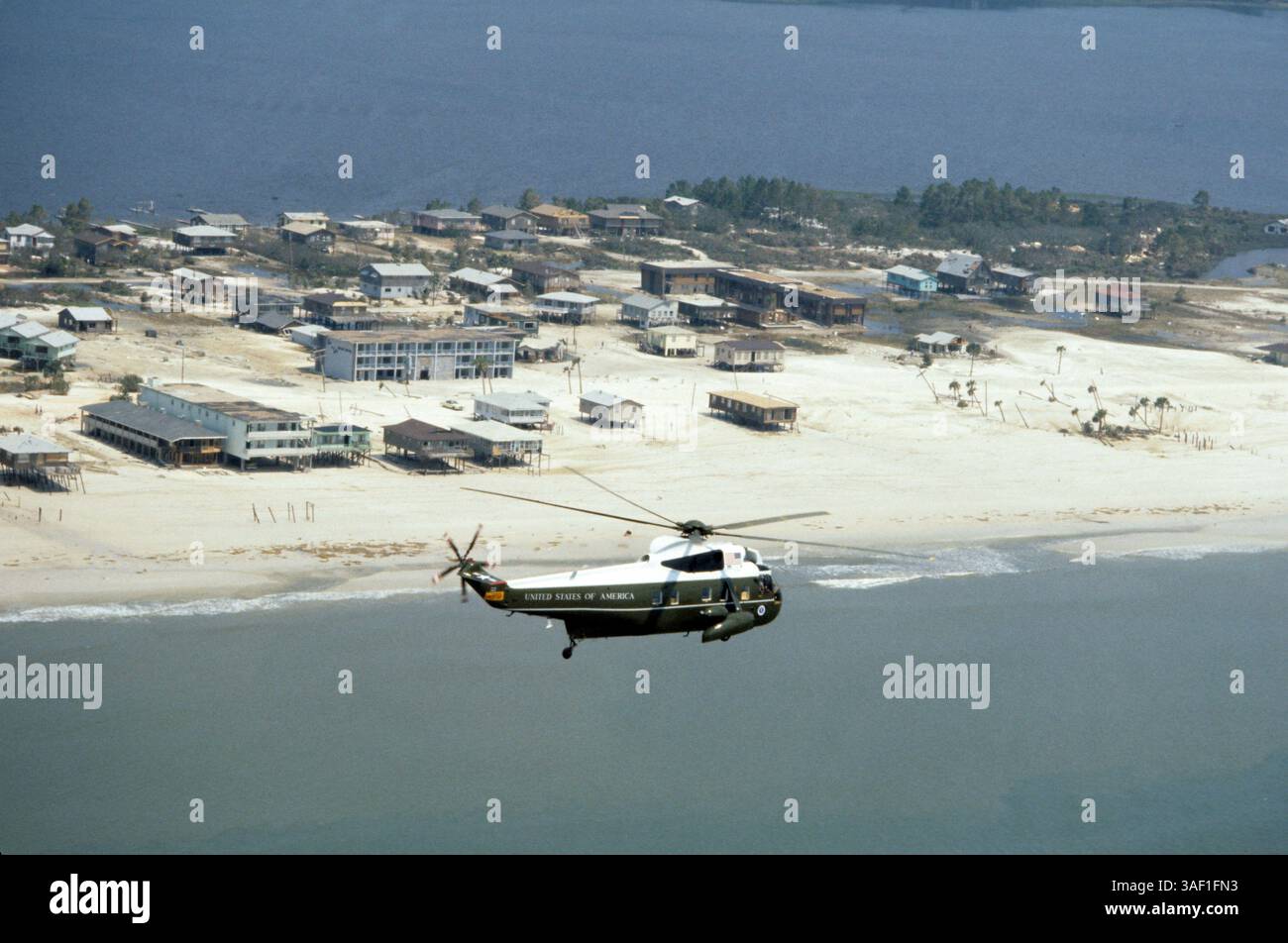 Sep 13, 1979; Mobile, AL, USA; President Carter travels aboard Marine ...