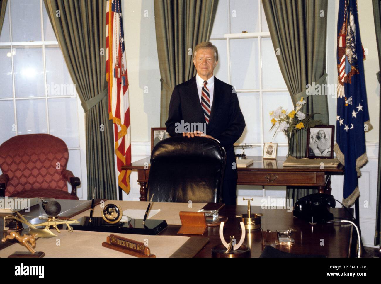 Oct 01, 1980; Independence, MO, USA; President JIMMY CARTER in replica ...