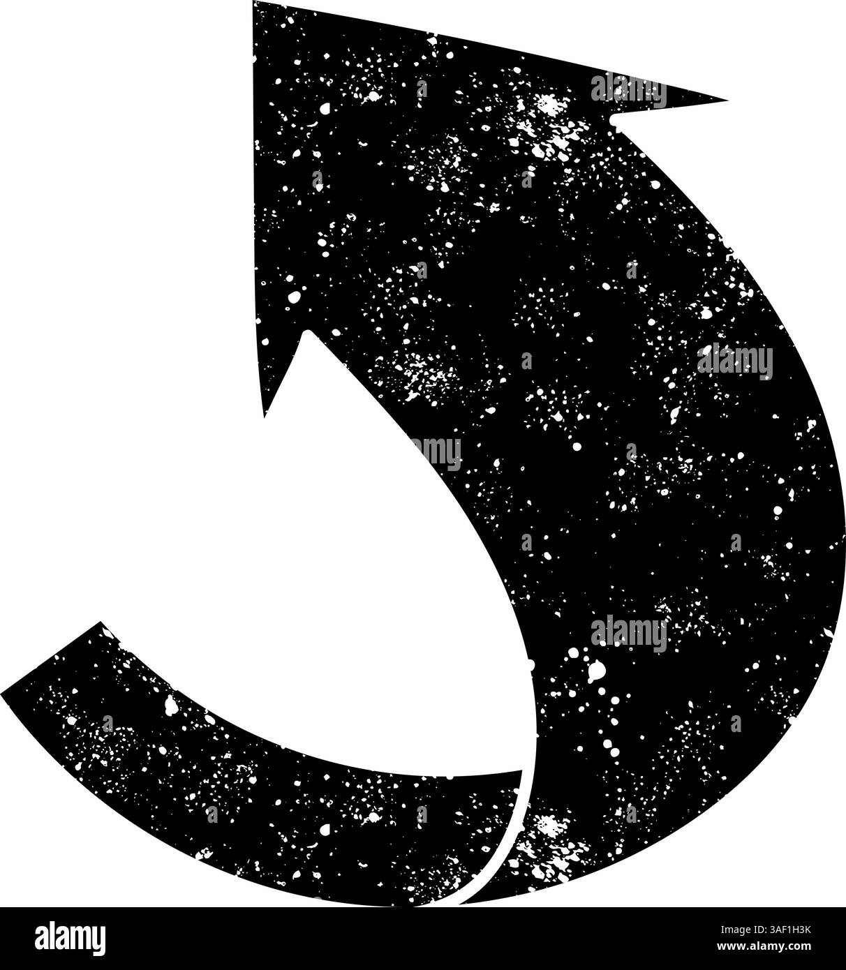 Arrow black hand drawn icon in grunge look Stock Vector Image & Art - Alamy