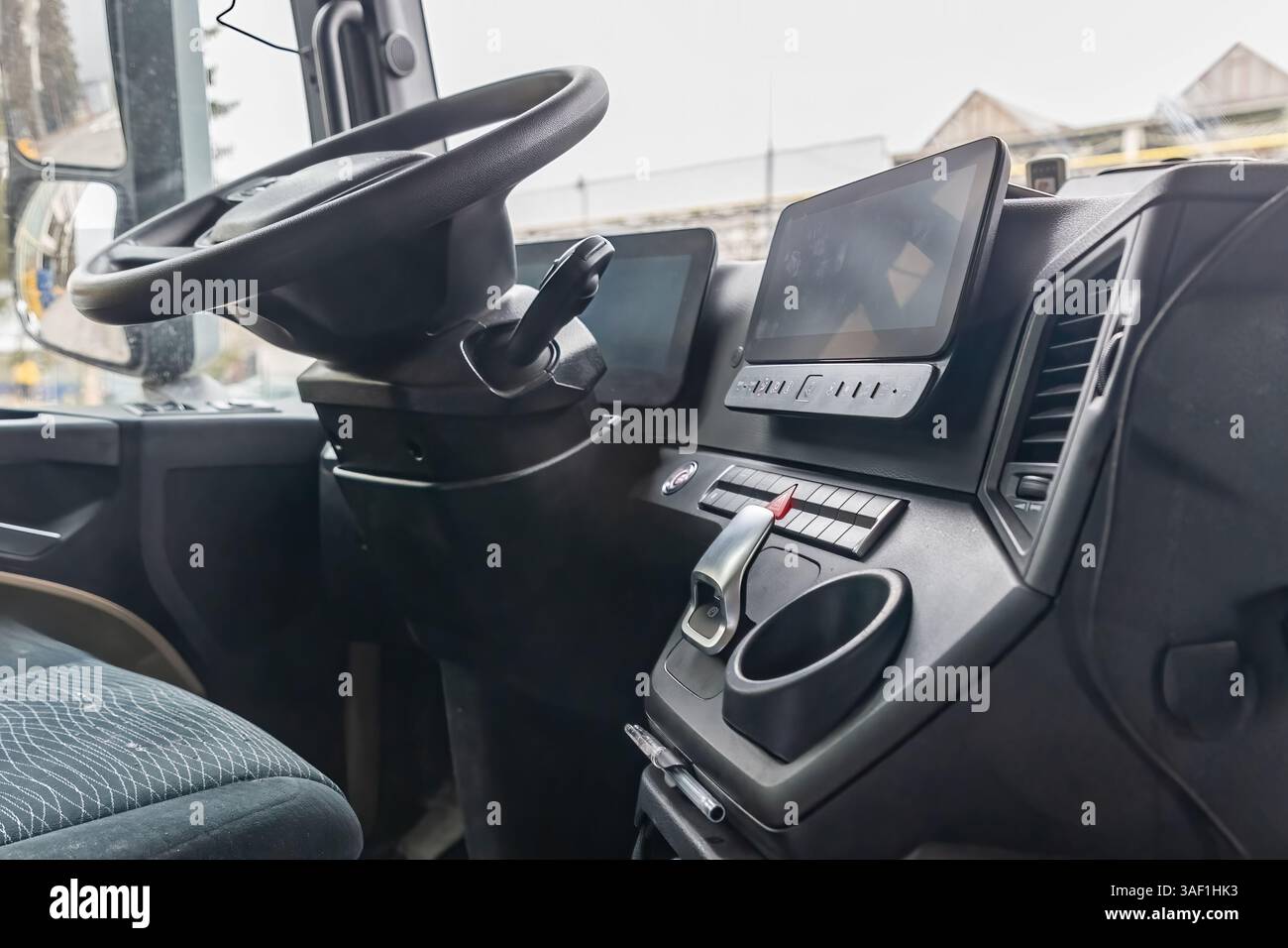 Transport lorry cab interior hi-res stock photography and images - Alamy