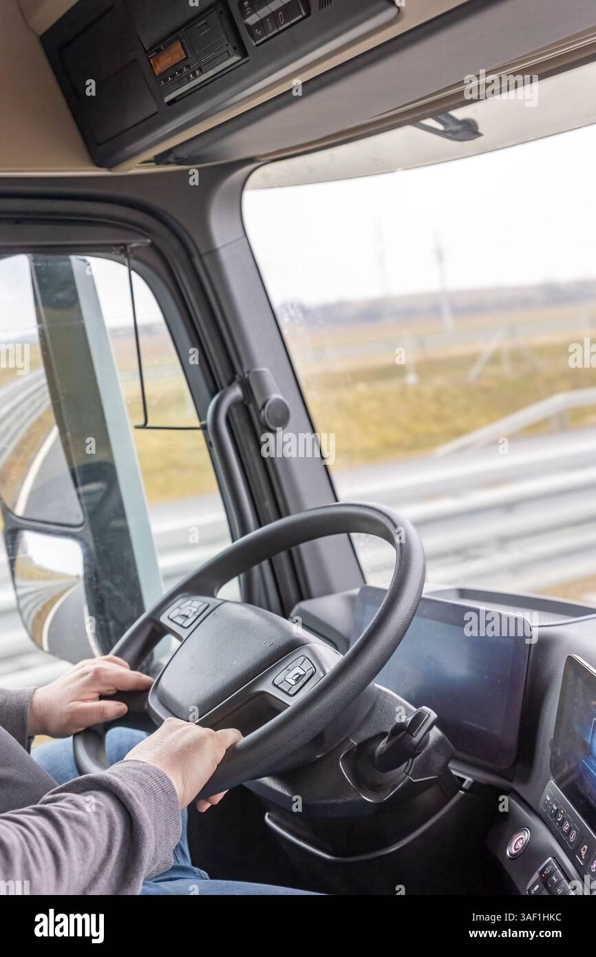 Transport lorry cab interior hi-res stock photography and images - Alamy