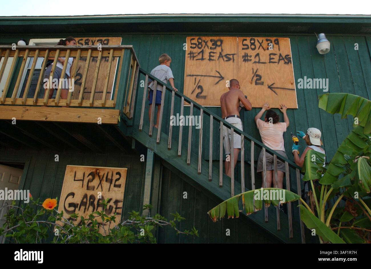 Jul 18, 2005; South Padre Island, TX, USA; Neighbors Pedro Ballesteros ...