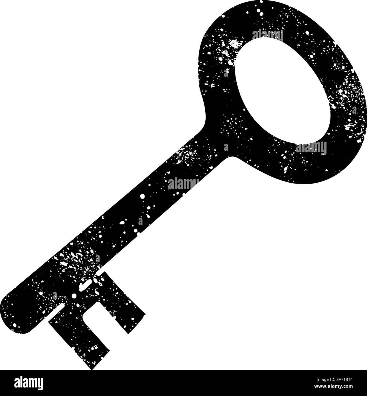 Key black hand drawn icon in grunge look Stock Vector Image & Art - Alamy